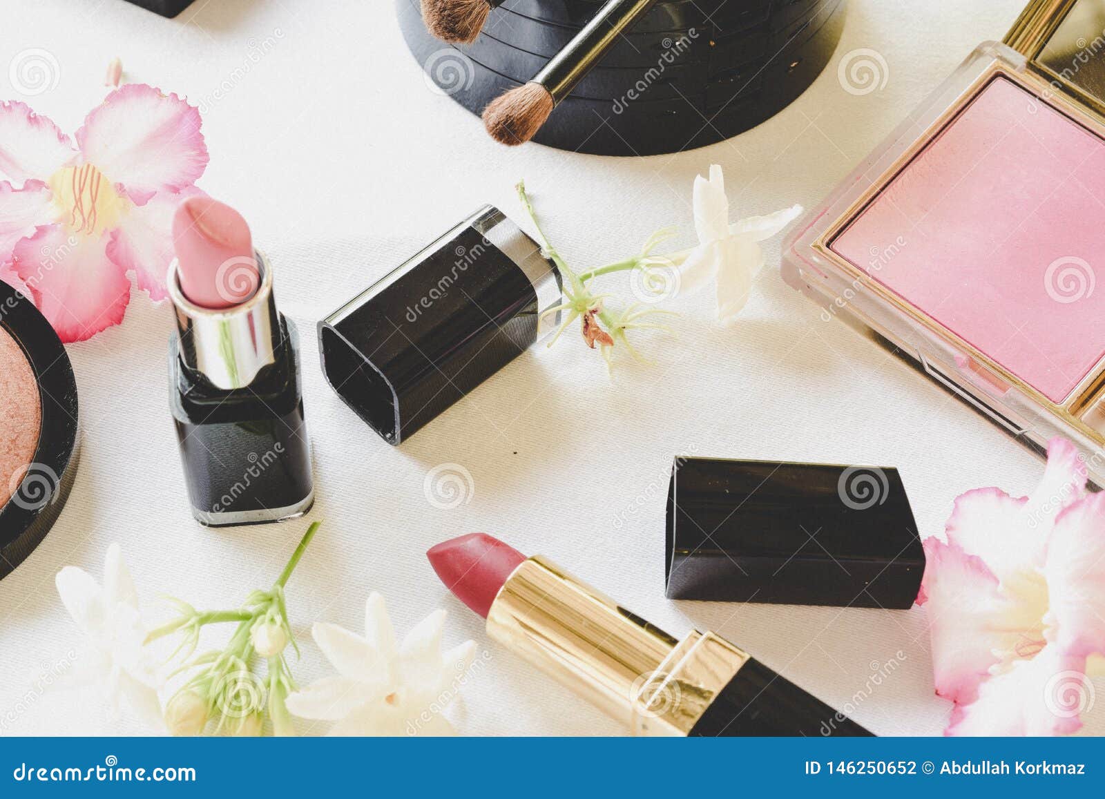 Creative Make Up Composition Stock Photo - Image of accessories, brush ...