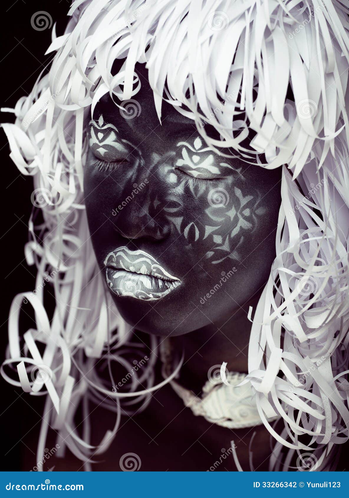 Creative Make Up Like Ethiopian Mask Stock Photo - Image of ethiopian ...