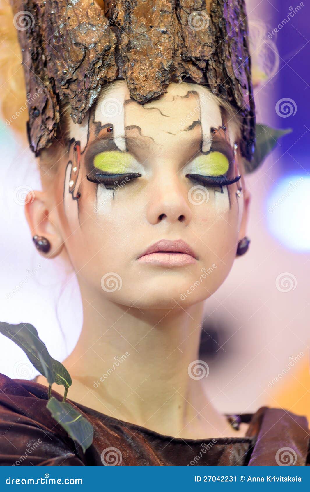 Creative Makeup Â Druids and Trees Editorial Photo - Image of actress ...
