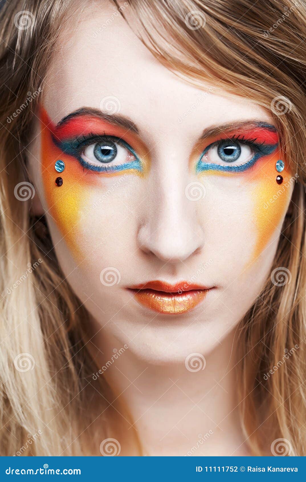 Creative makeup. stock photo. Image of girl, caucasian - 11111752