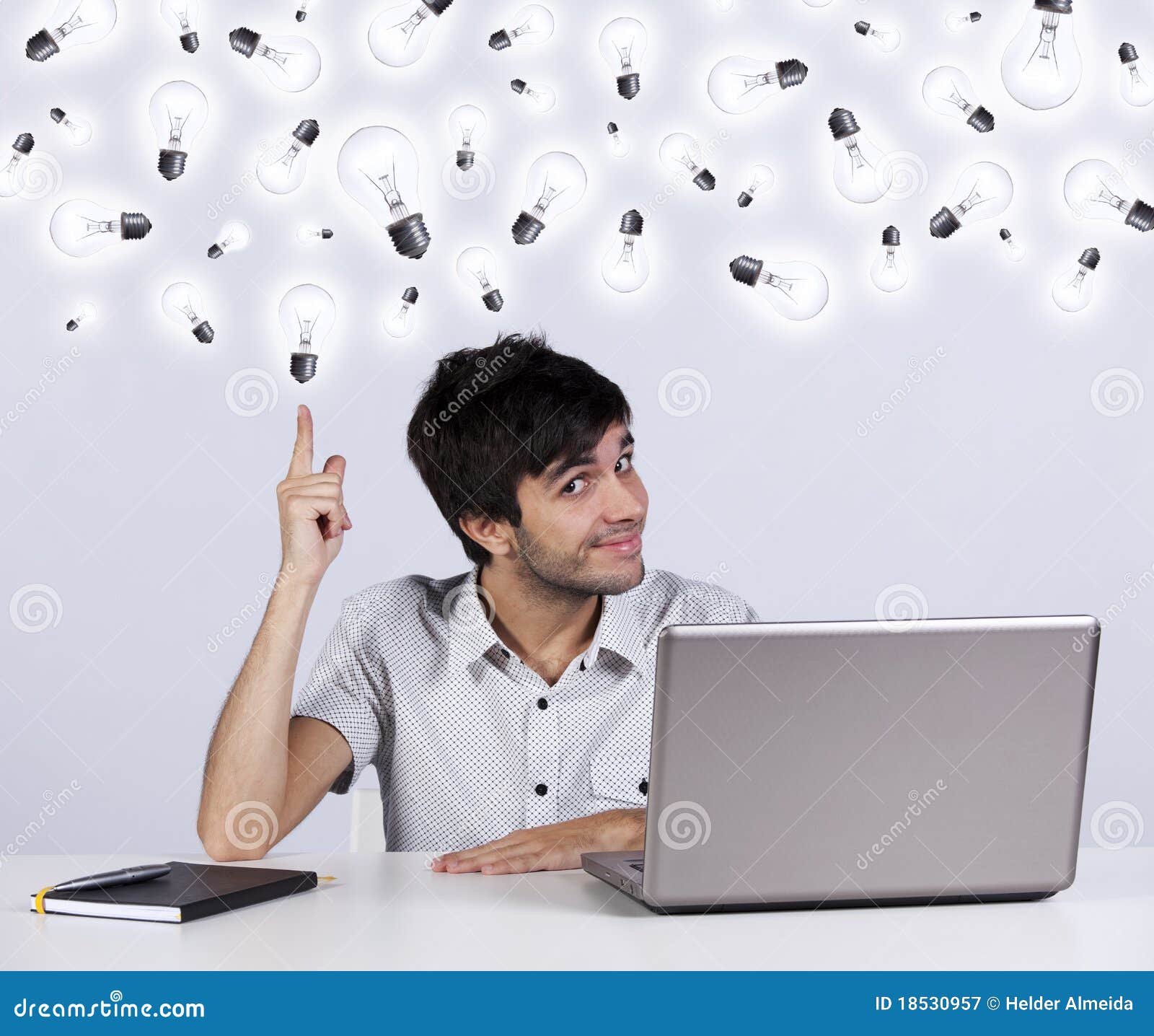 The creative man stock image. Image of brain, innovation - 18530957