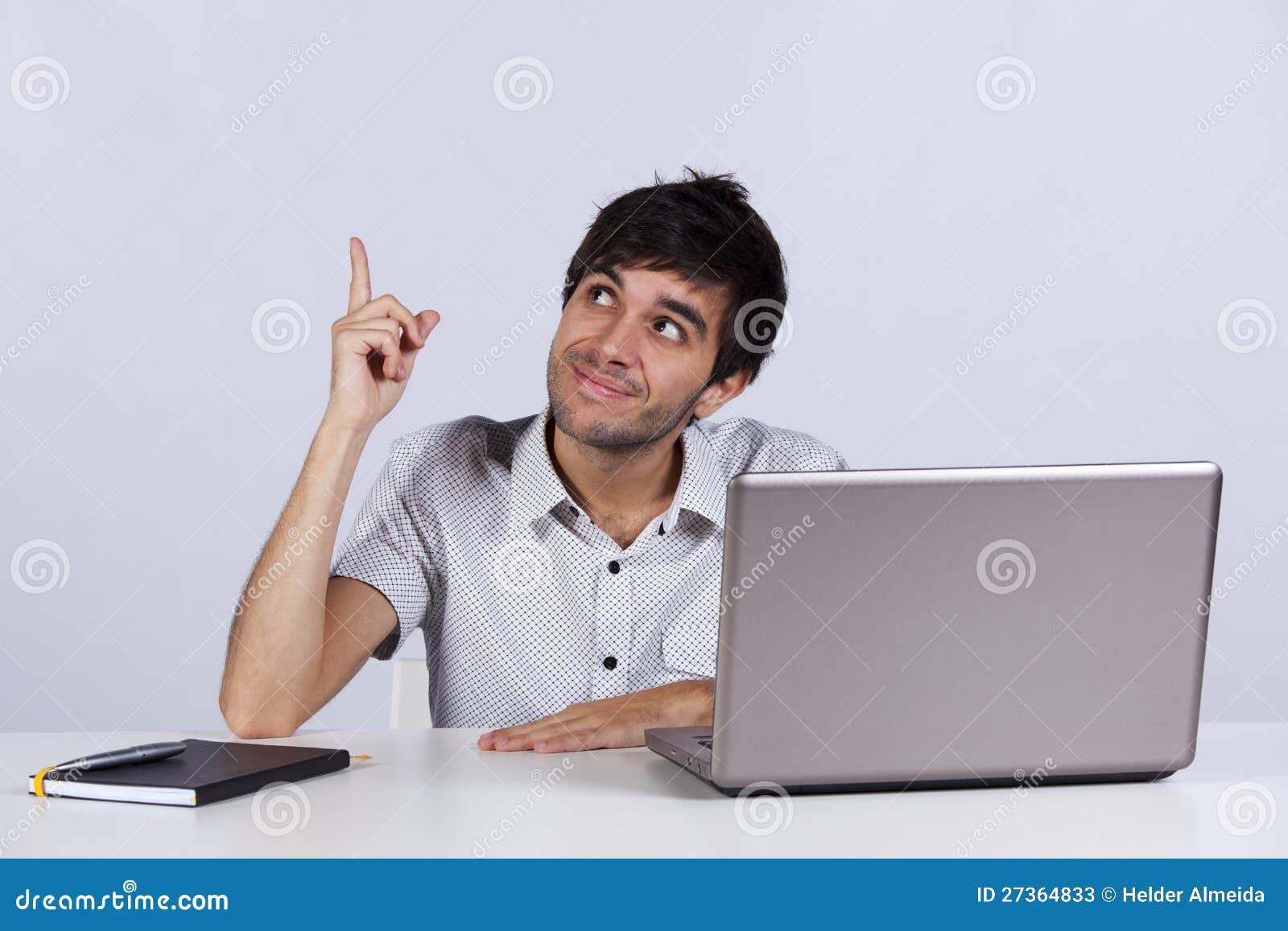 The creative man stock image. Image of brain, laptop - 27364833