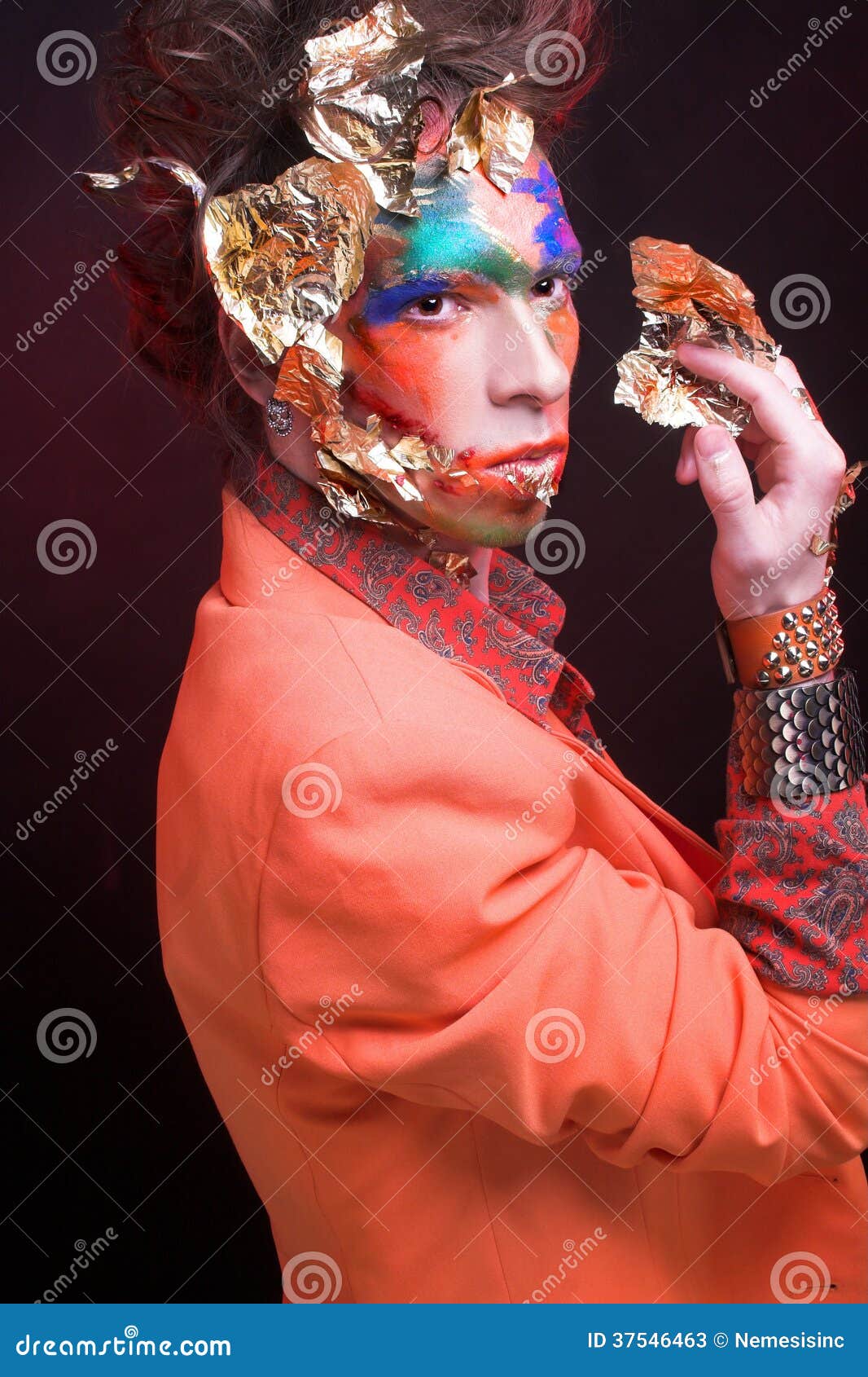 Creative man. stock image. Image of hair, creative, disco - 37546463
