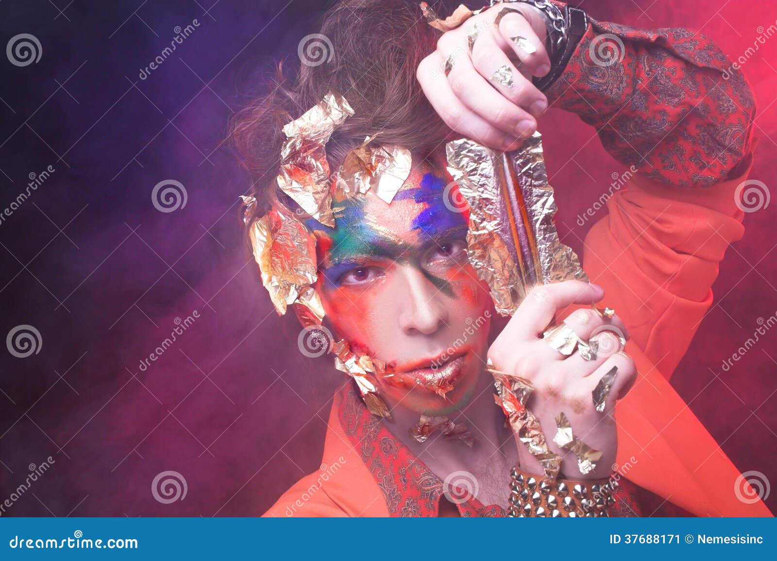 Creative man. stock image. Image of orange, male, anger - 37688171