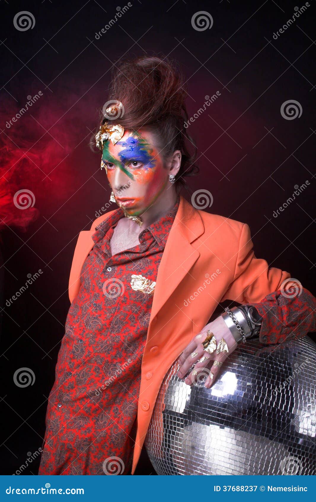 Creative man. stock image. Image of makeup, fortune, funny - 37688237