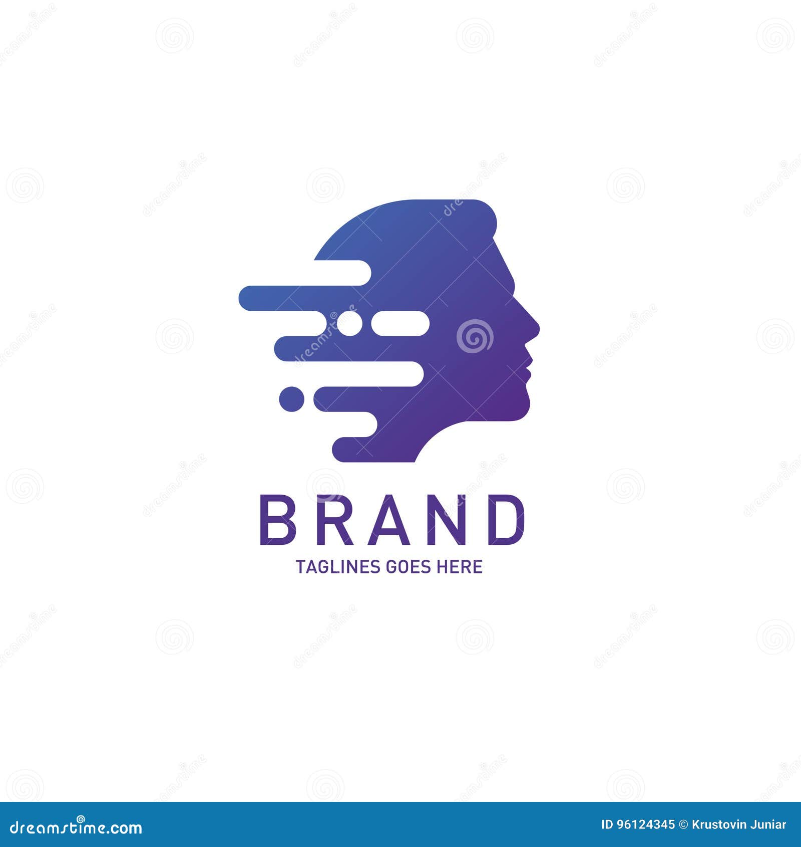 Creative Man Head Logo Brain Stock Vector - Illustration of icons ...