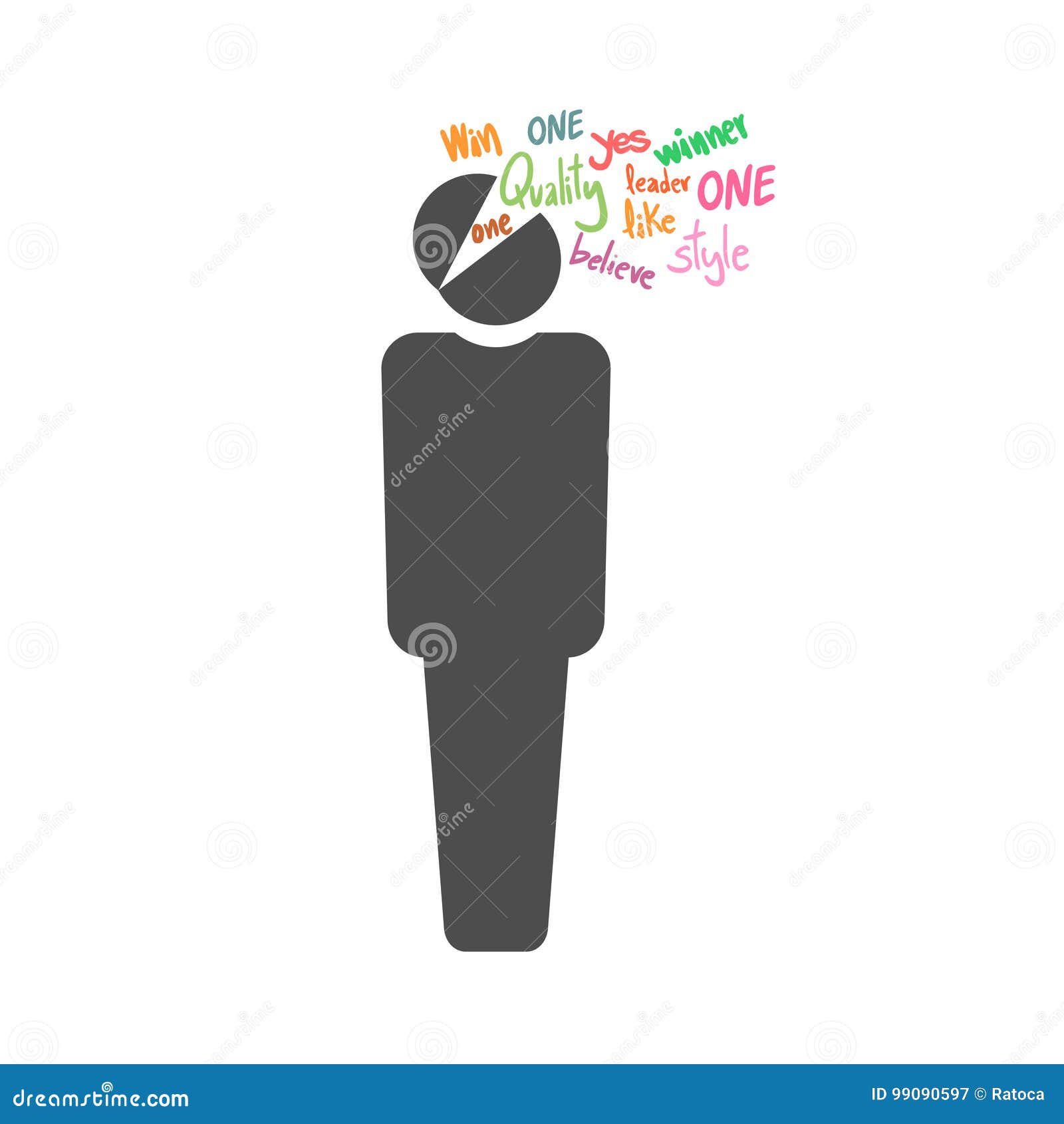 Creative man icon stock vector. Illustration of innovation - 99090597