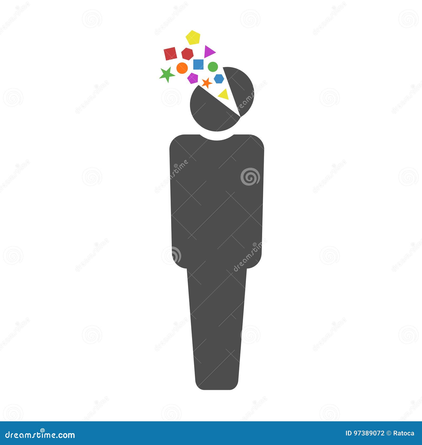 Creative man icon stock vector. Illustration of person - 97389072