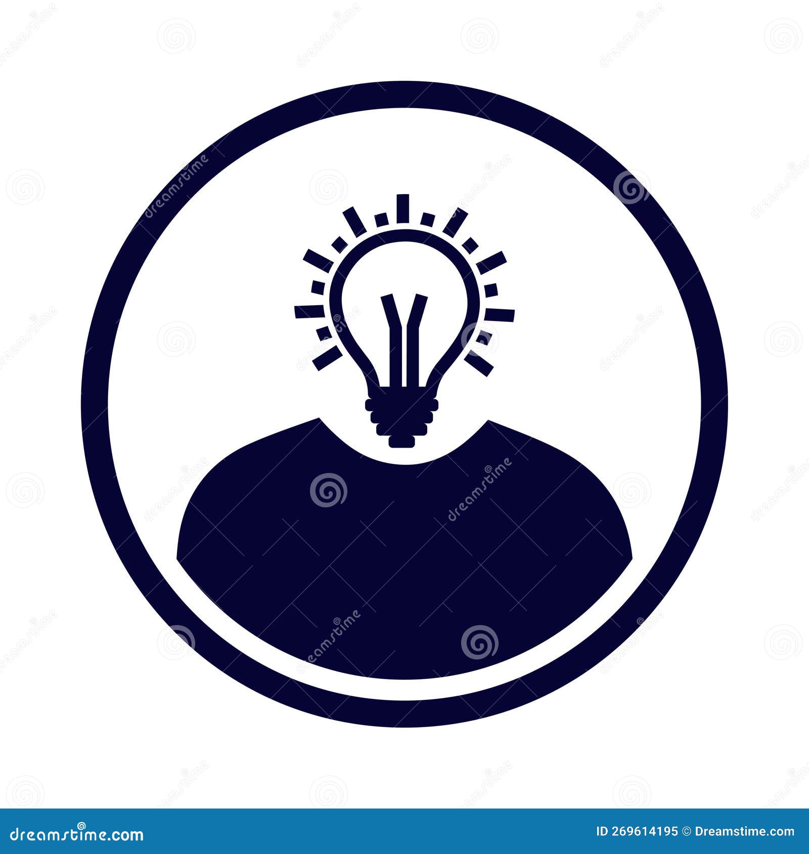 Creative man idea icon stock vector. Illustration of idea - 269614195