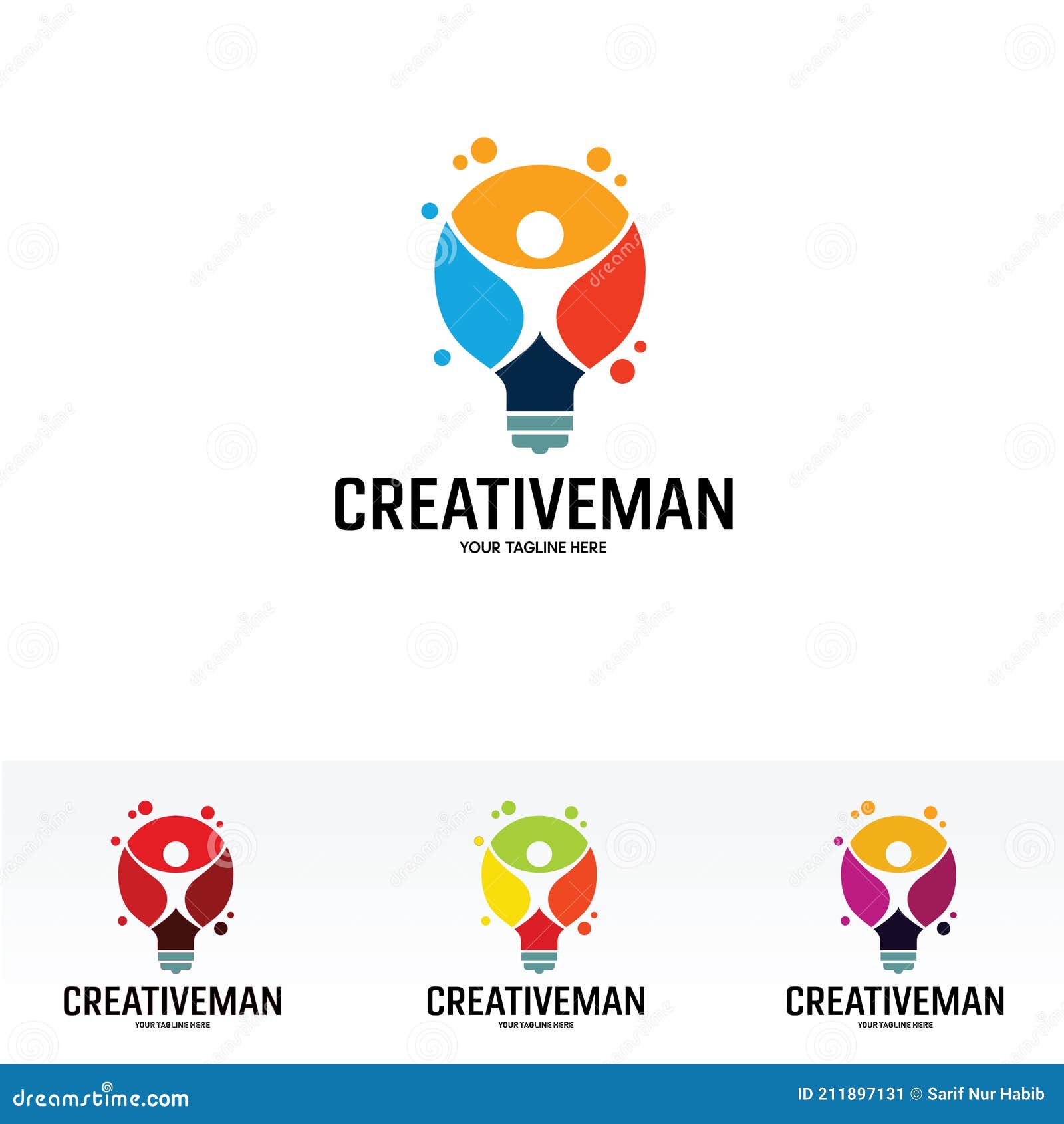 Creative Man Logo Design Template Stock Vector - Illustration of design ...