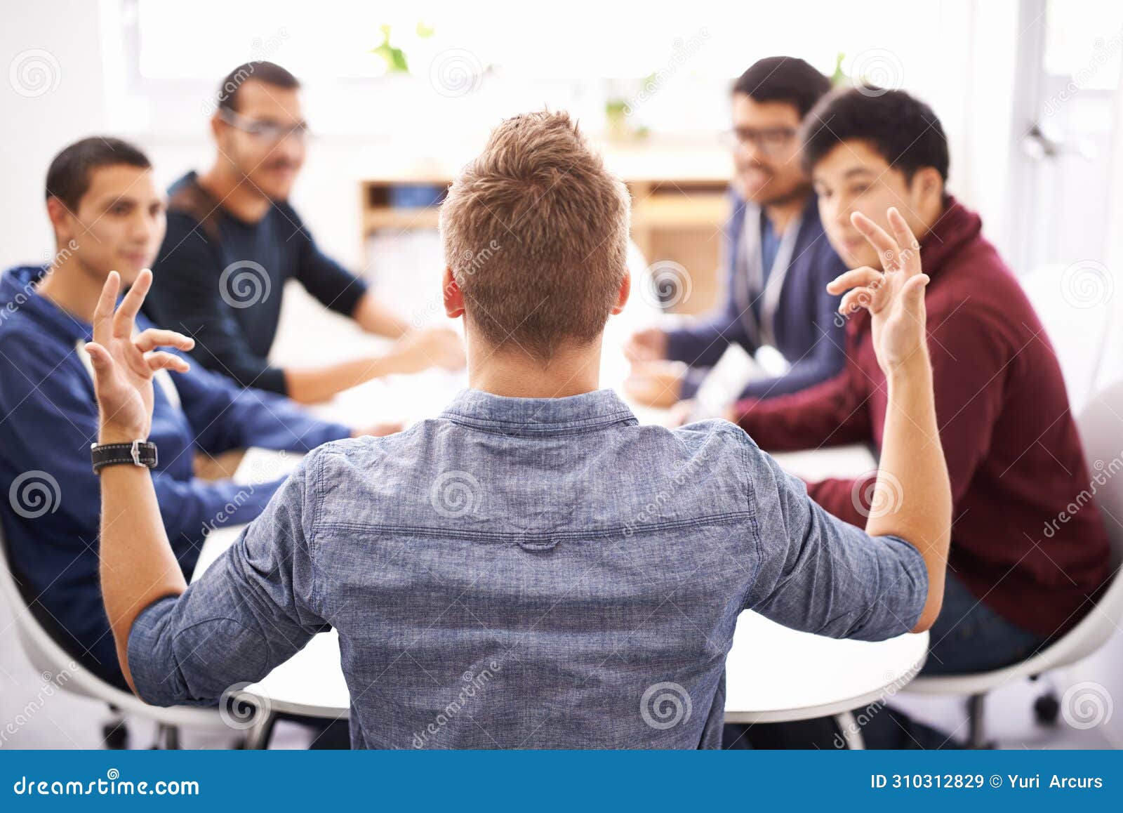 Creative Man, Team and Meeting with Presentation for Startup ...