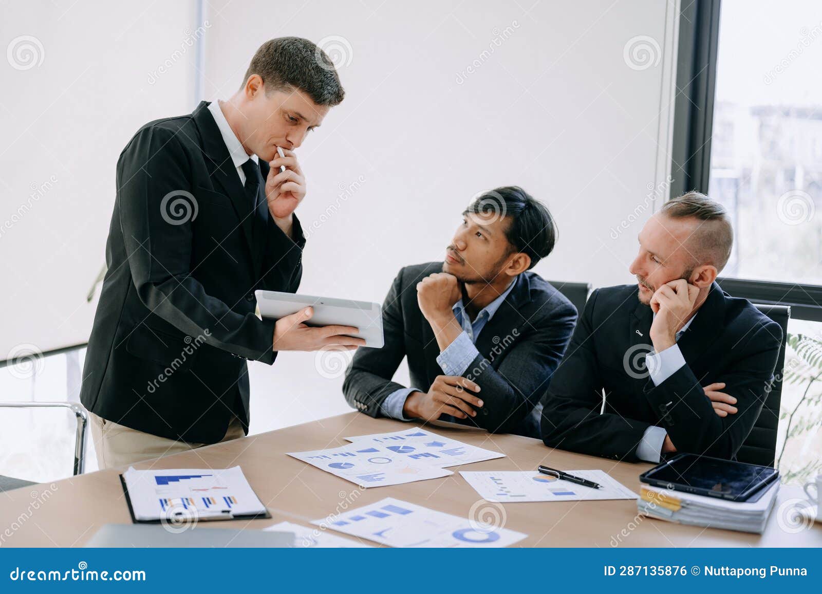 Creative Managers Crew Working with New Startup Project in Modern ...