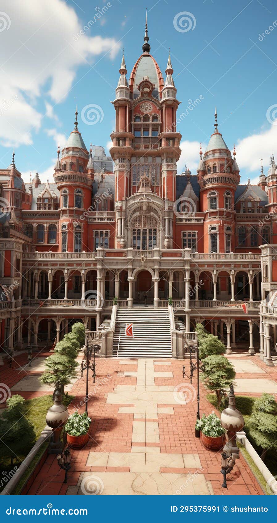 Creative Manipulation of a Beautiful Architecture View Stock Image ...