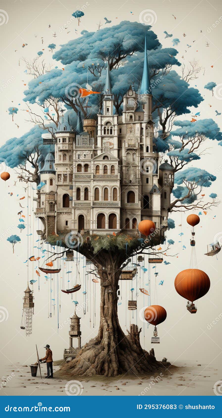 Creative Manipulation of a Beautiful Architecture View Stock ...