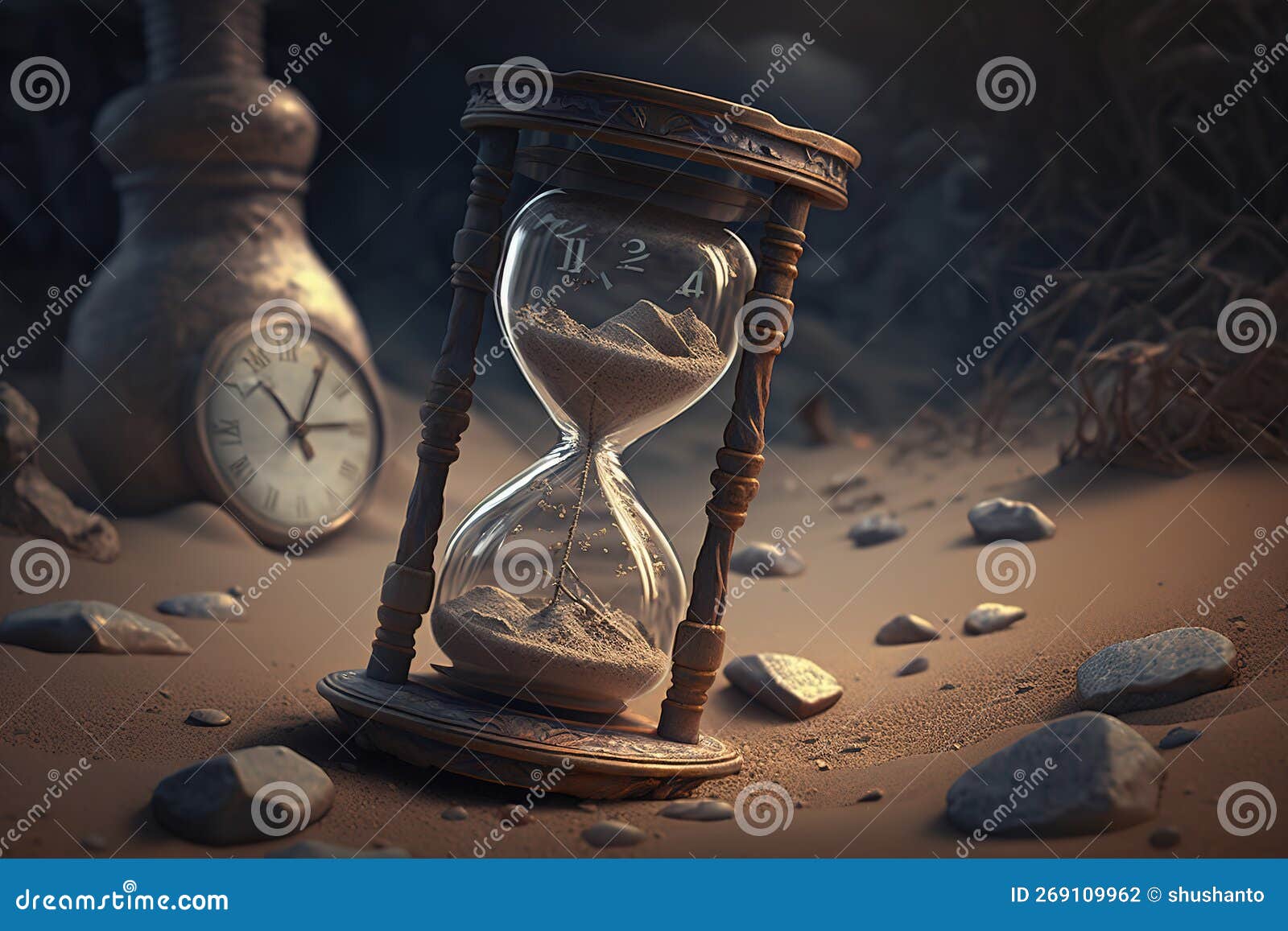 Creative Manipulation of Time Stock Illustration - Illustration of ...
