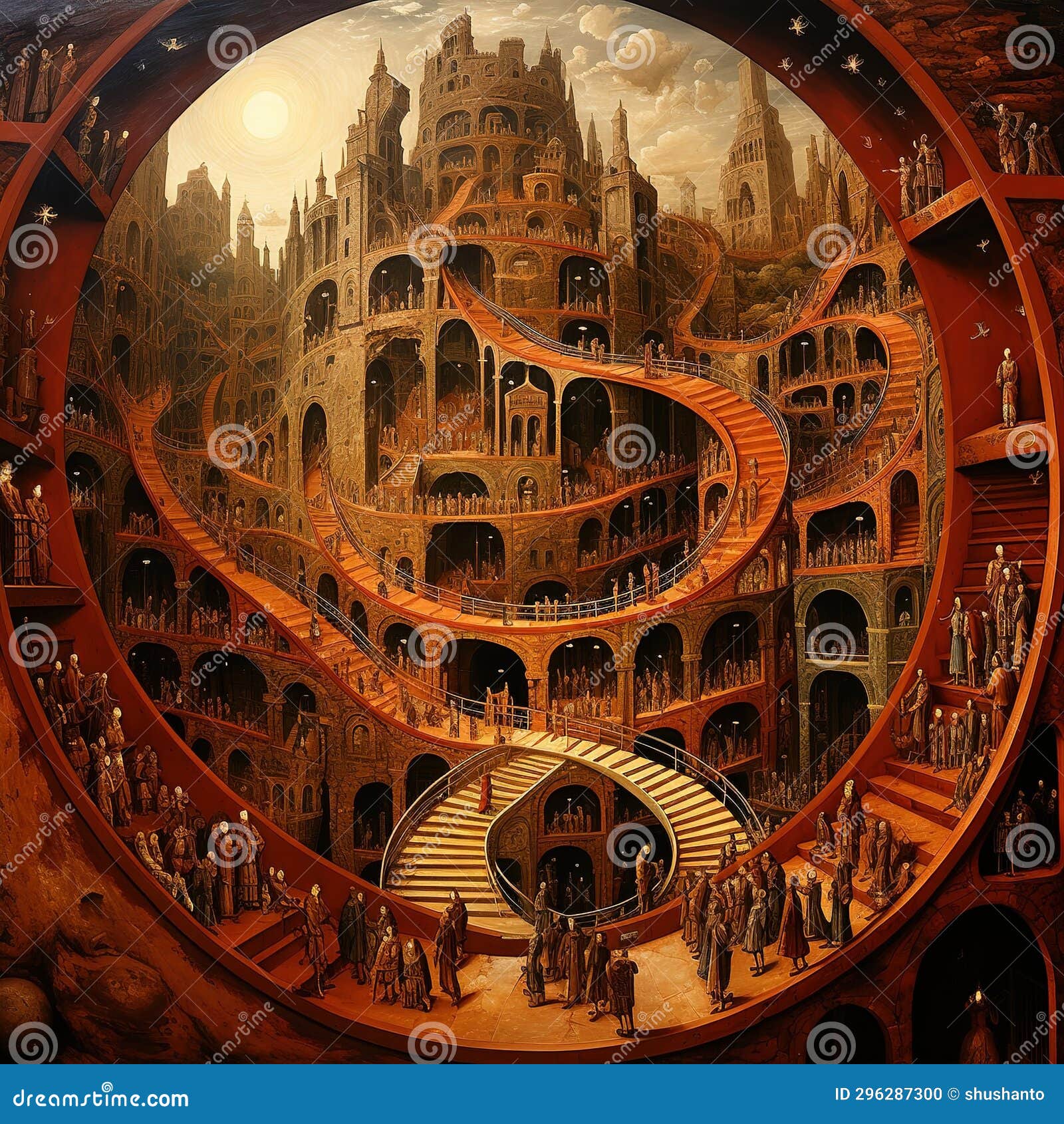 Background Wallpaper of the Circle of Hell Stock Illustration ...