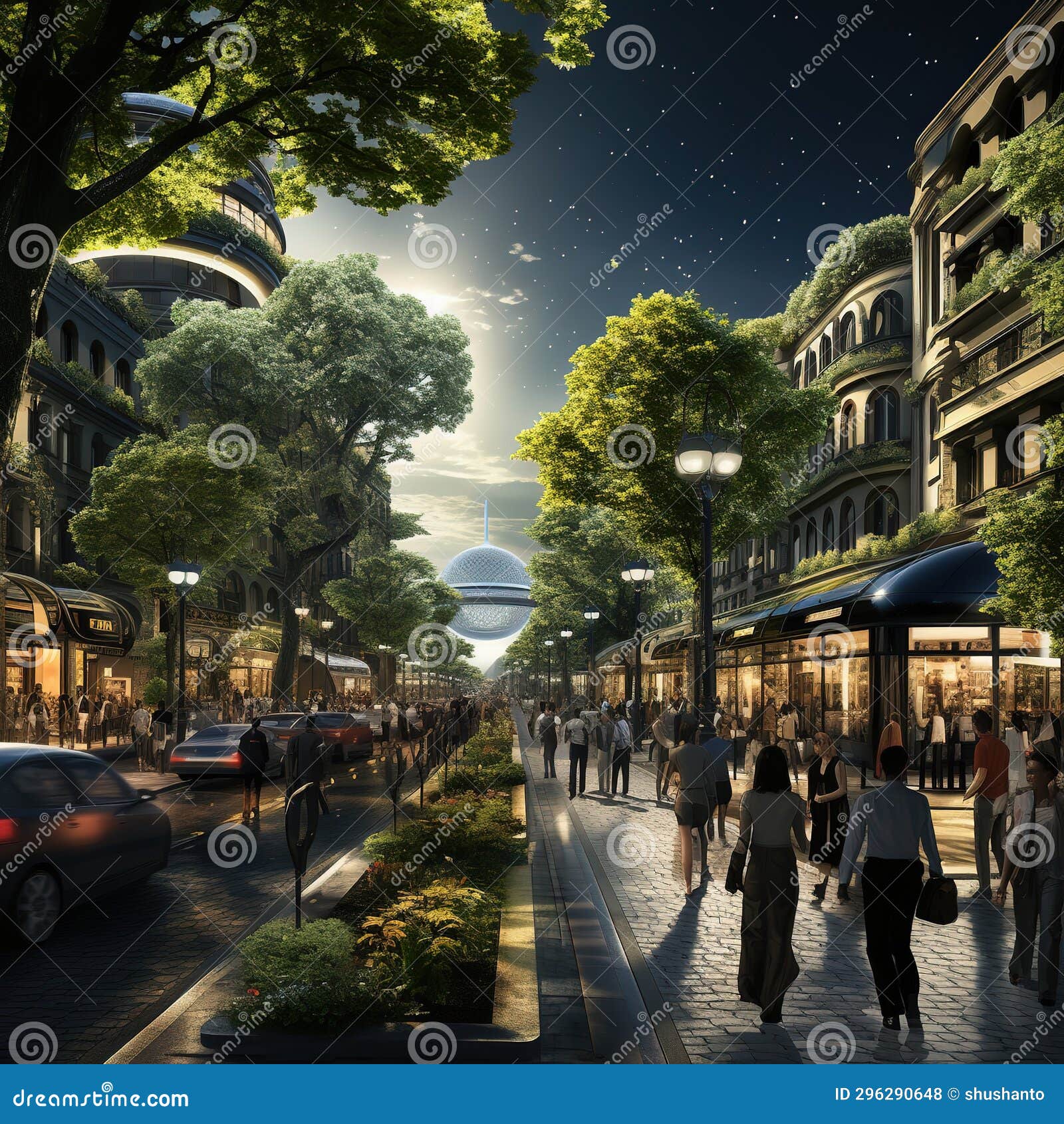 A Glimpse into the future stock illustration. Illustration of success ...