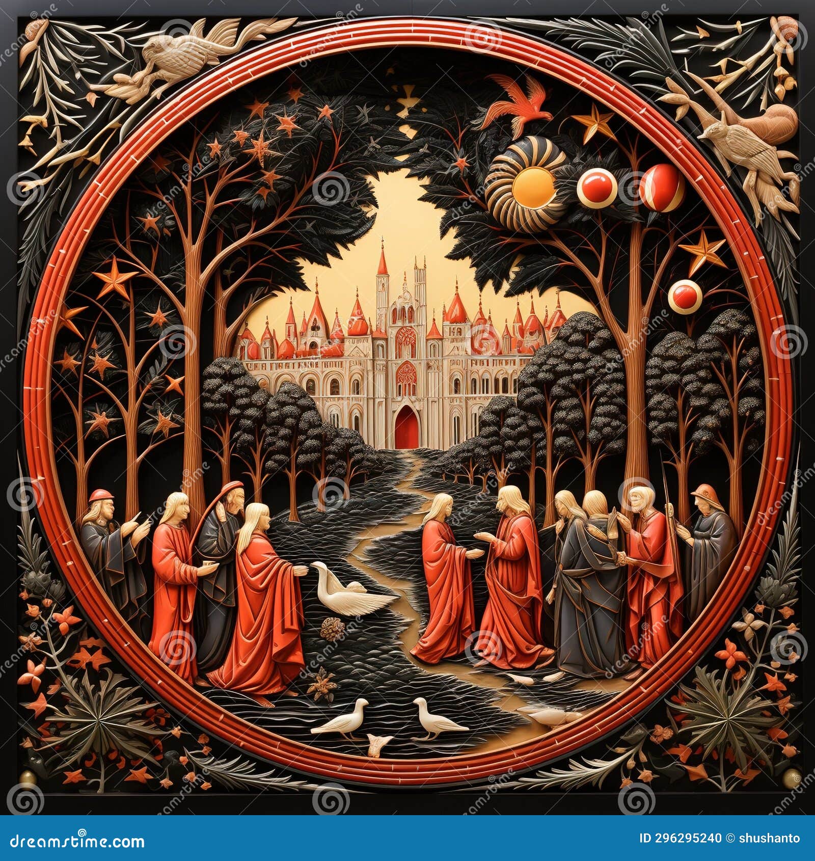 Beautiful Painting of Creative Manipulation Stock Illustration ...