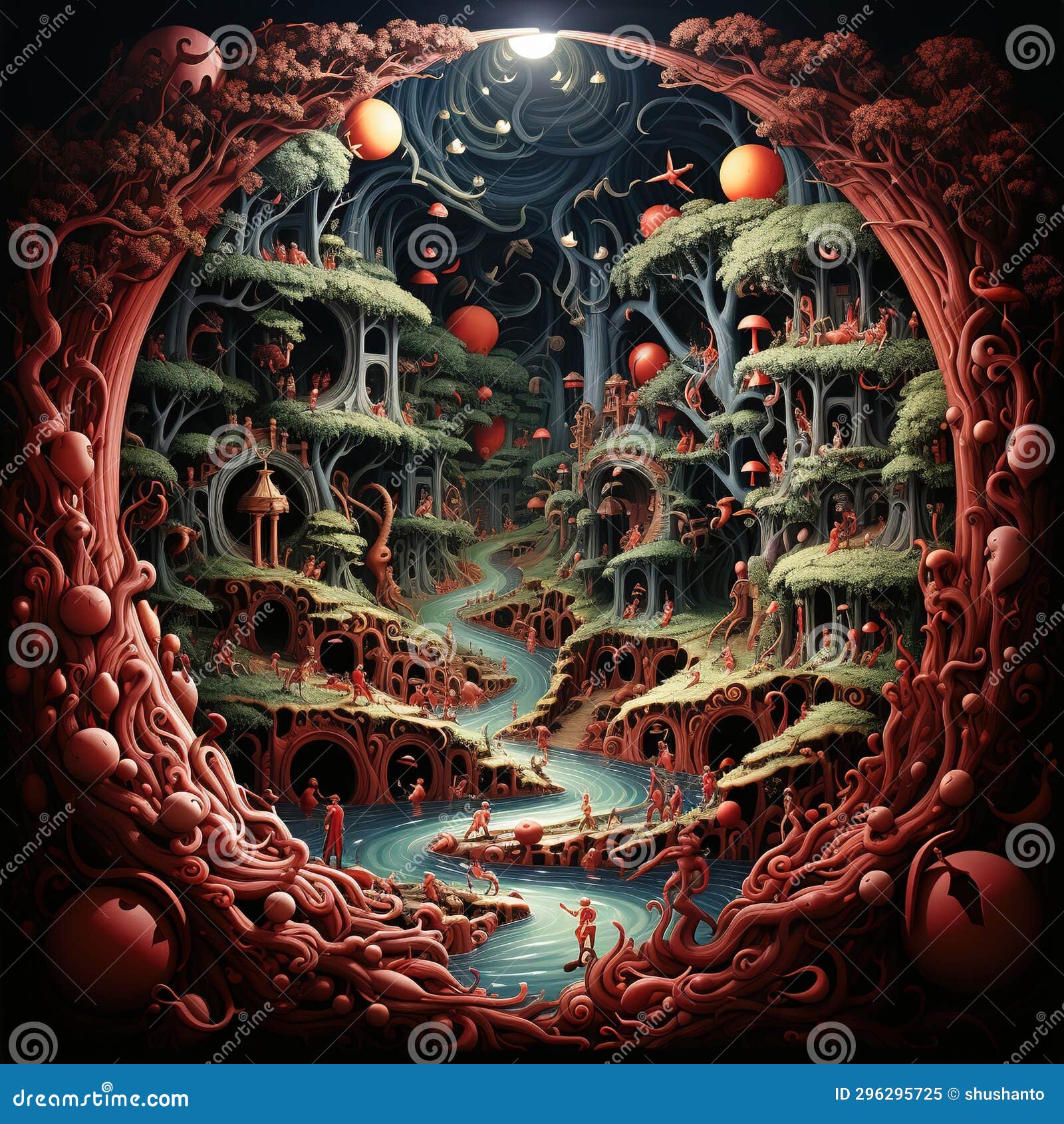 Background Wallpaper of the Circle of Hell Stock Illustration ...