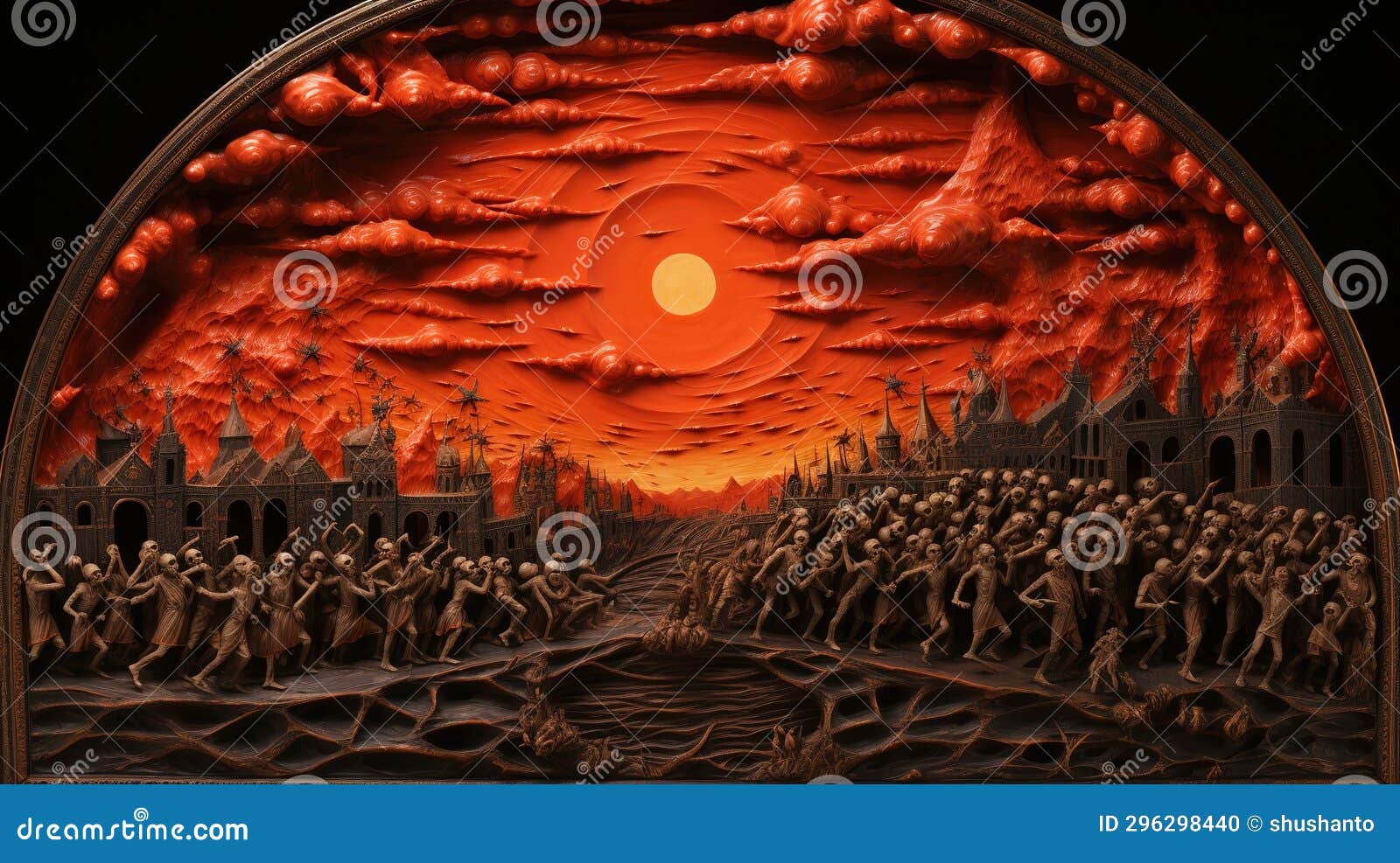Background Wallpaper of the Circle of Hell Stock Illustration ...