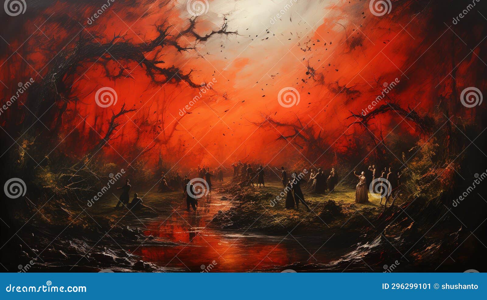 Background Wallpaper of the Circle of Hell Stock Illustration ...