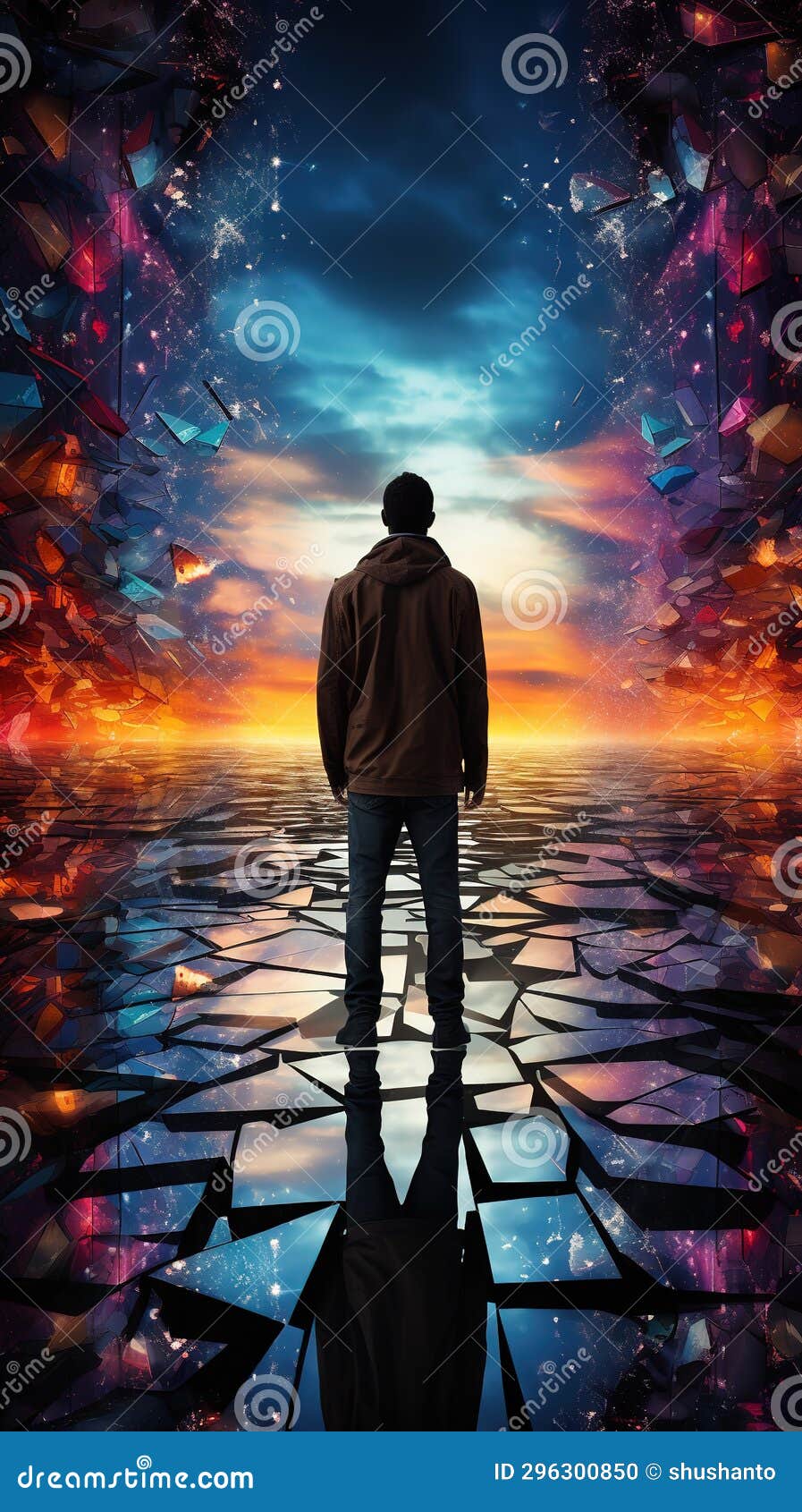 A Beautiful Illustration of the Shattered Dimension Stock Illustration ...