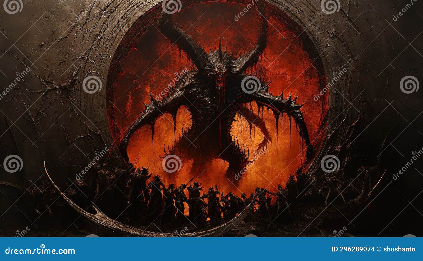 Background Wallpaper of the Circle of Hell Stock Illustration ...