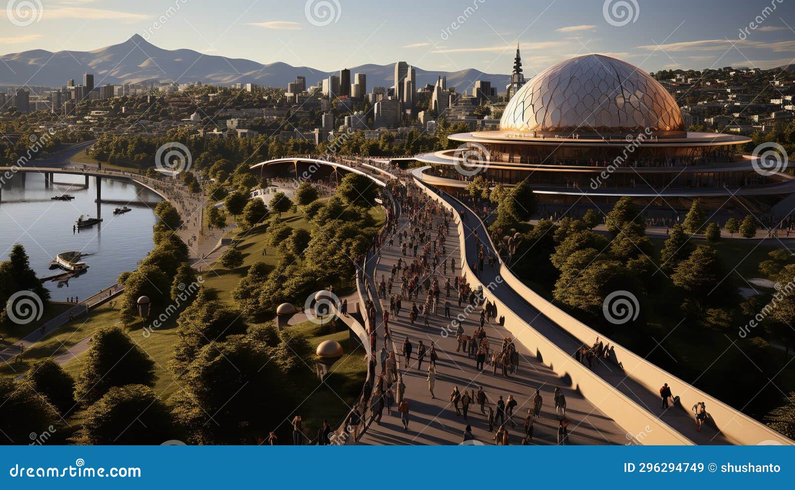 A Glimpse into the future stock illustration. Illustration of urban ...