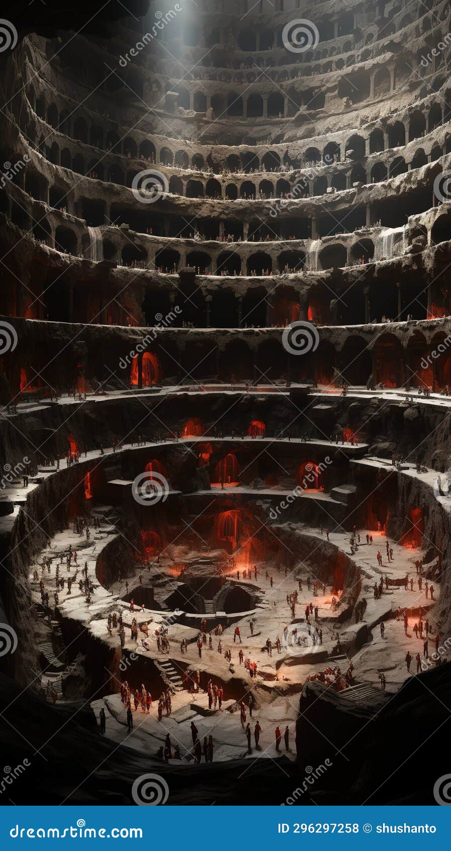 Background Wallpaper of the Circle of Hell Stock Illustration ...