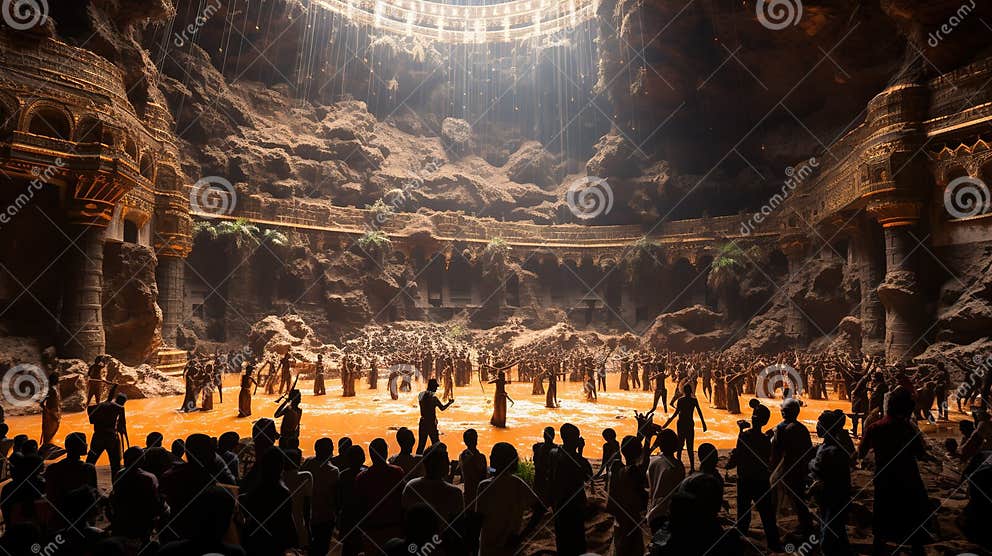 Beautiful Painting of Creative Manipulation Stock Illustration ...