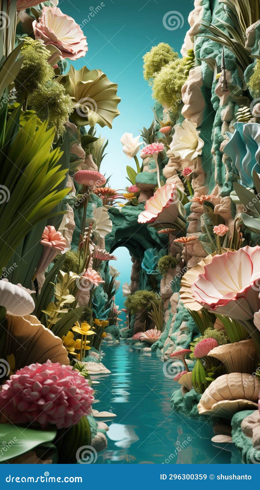 A Surreal Landscape of a Beautiful Natural Environemt Stock ...