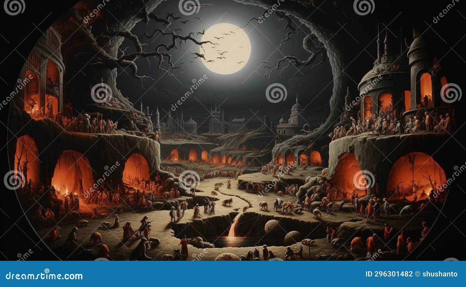 Background Wallpaper of the Circle of Hell Stock Illustration ...