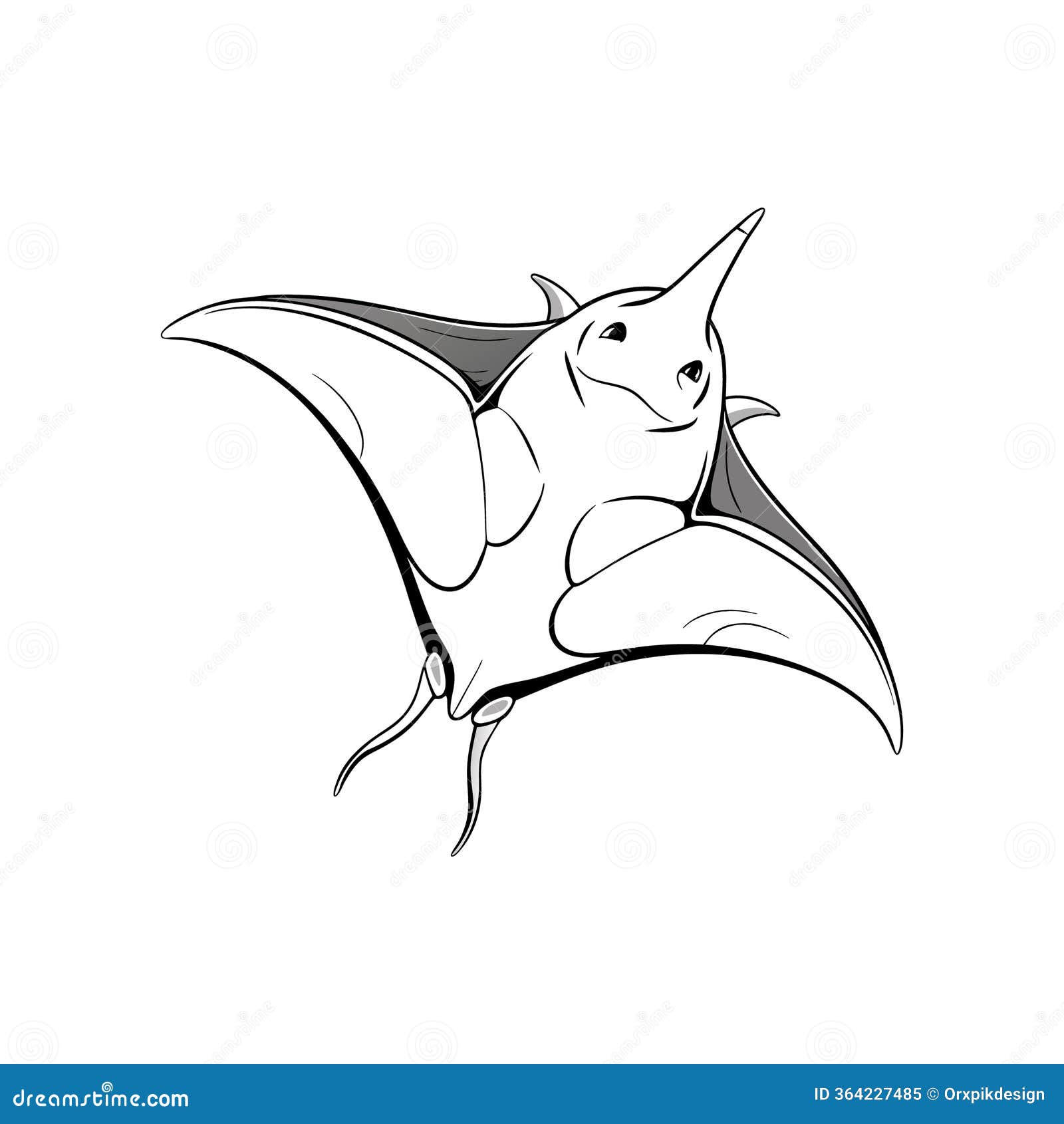 Manta Ray Coloring Page For Kids Cartoon Vector | CartoonDealer.com ...