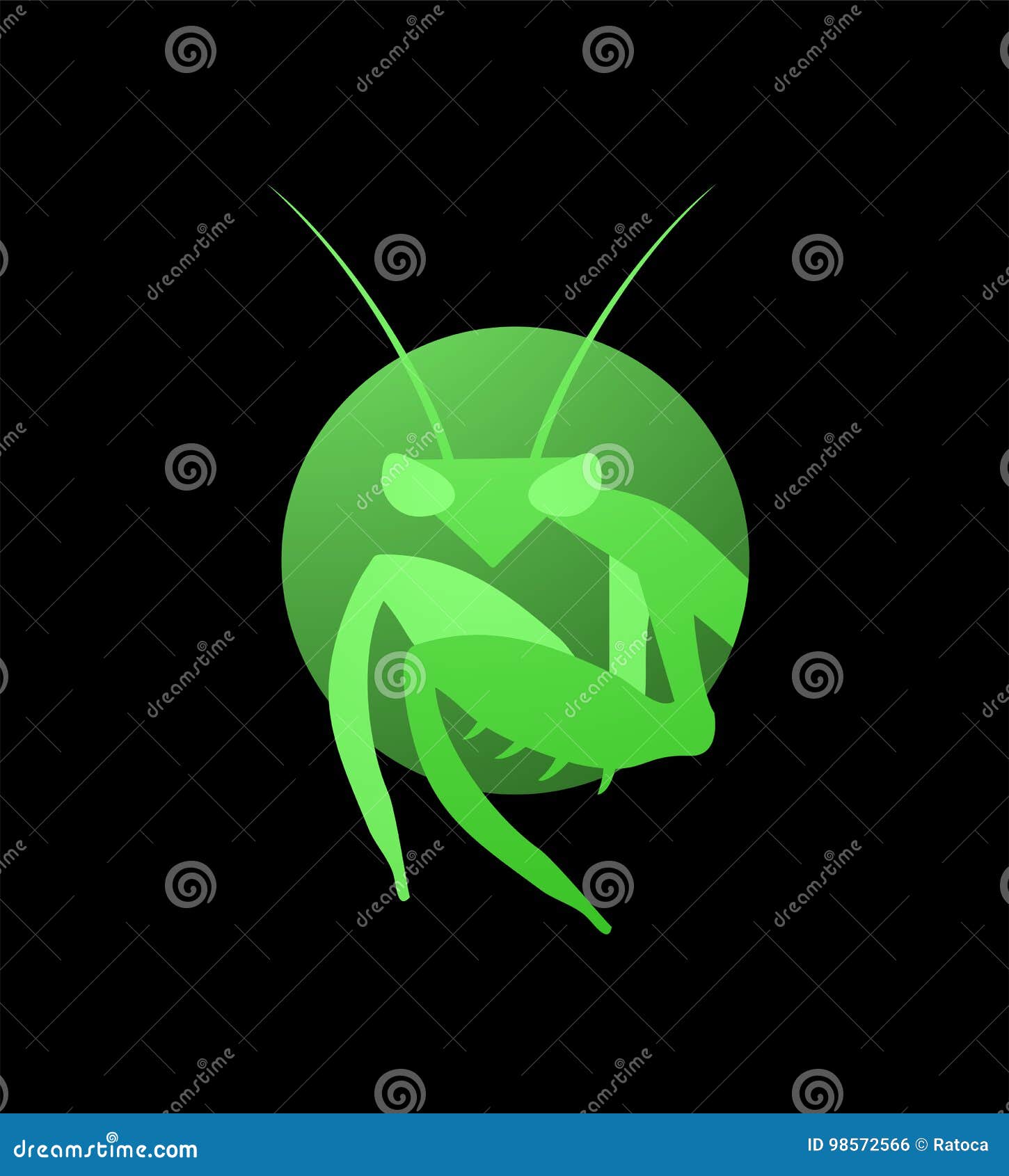 A Mantis Icon Typically Represents The Praying Mantis, Vector ...