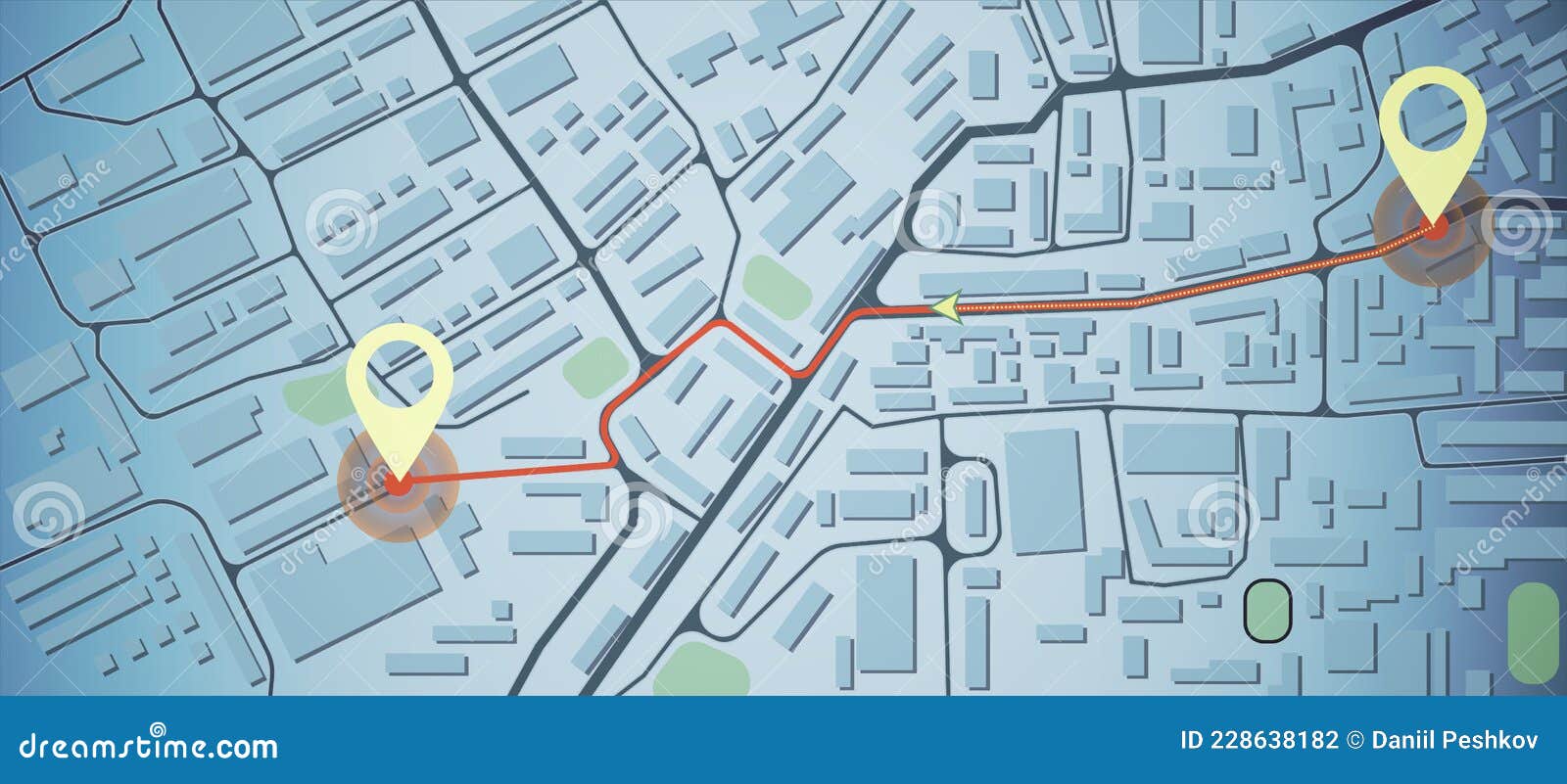 Creative Map Backdrop with Location Marks. GPS, Innovation and ...