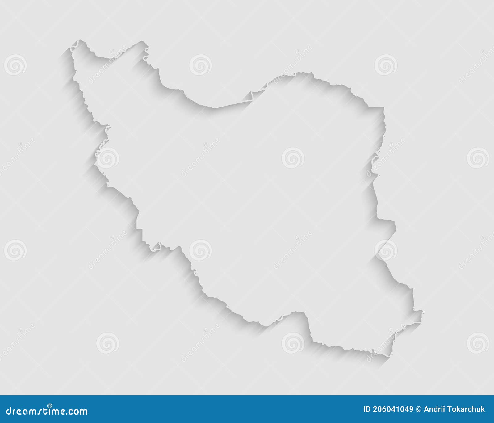 Creative Map Iran Made Shadow, Country Template Stock Vector ...