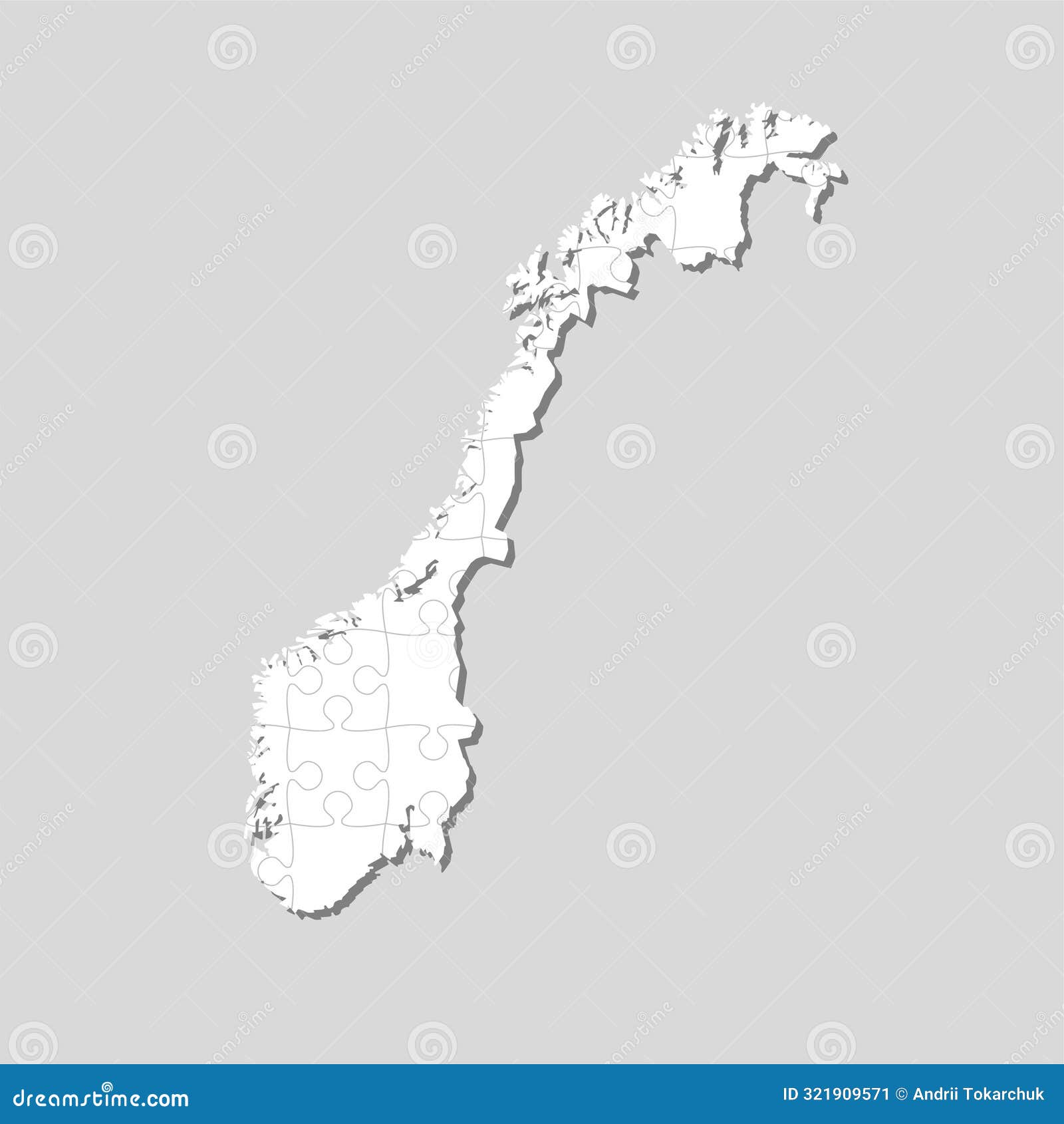 Creative Map Norway from White Puzzle, Jigsaw Stock Vector ...