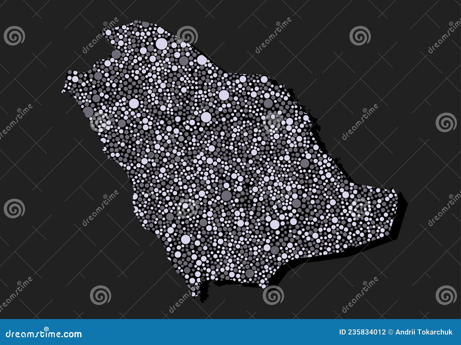 Creative Map Saudi Arabia from Random White Dots Stock Vector ...