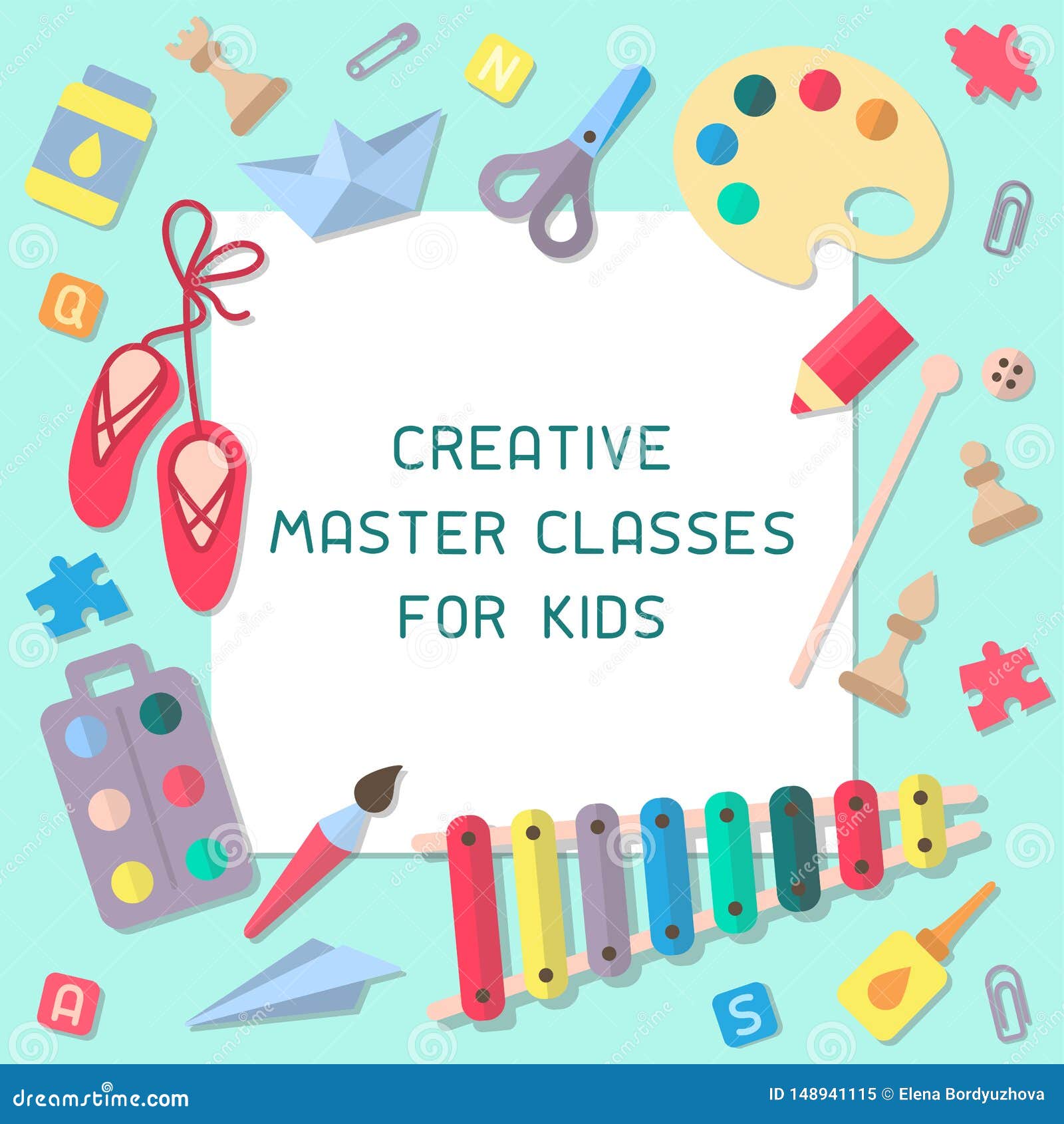 Creative Master Classes Banner with Place for Your Text Stock Vector ...