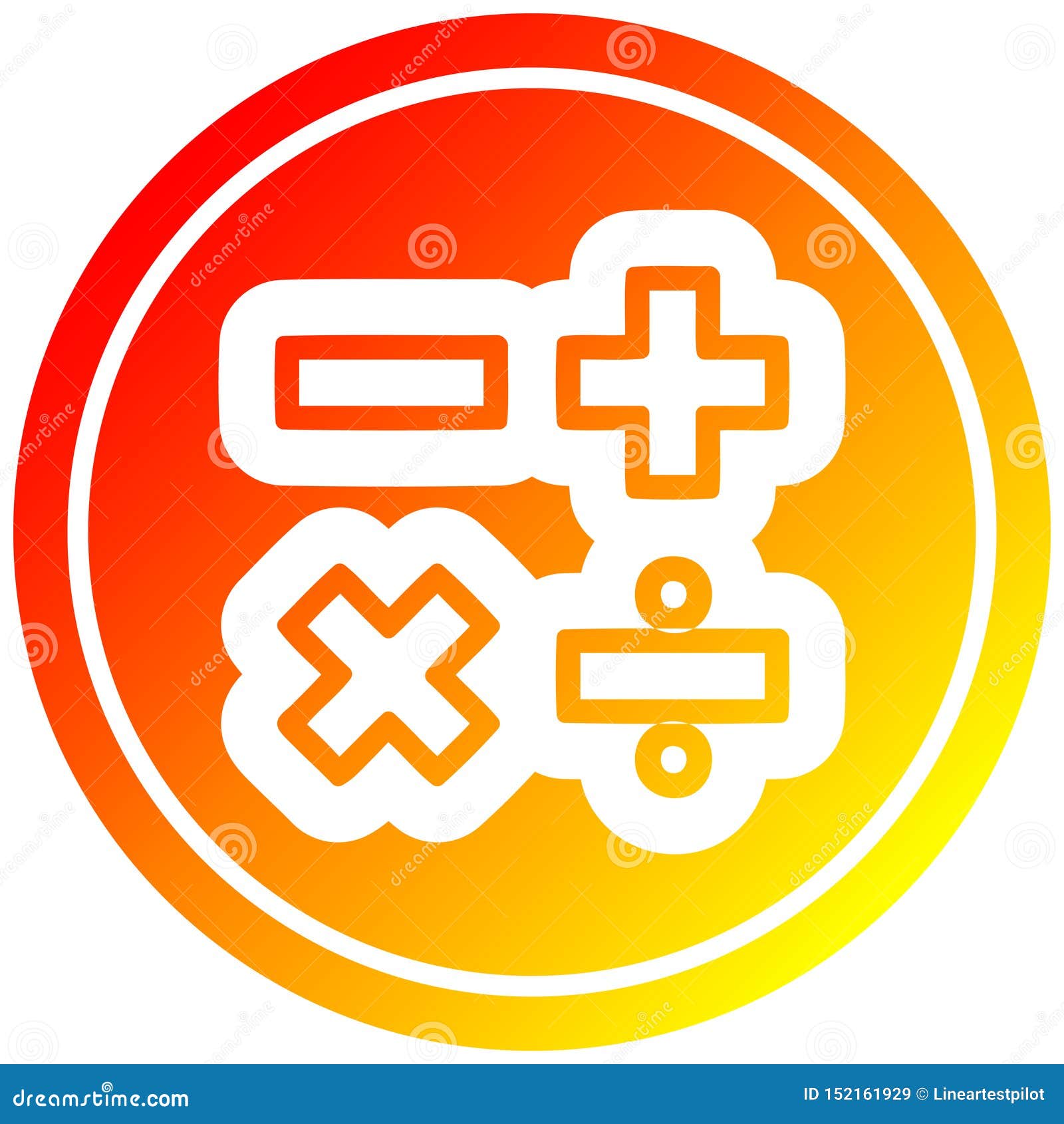 A Creative Math Symbols in Hot Gradient Spectrum Stock Vector ...