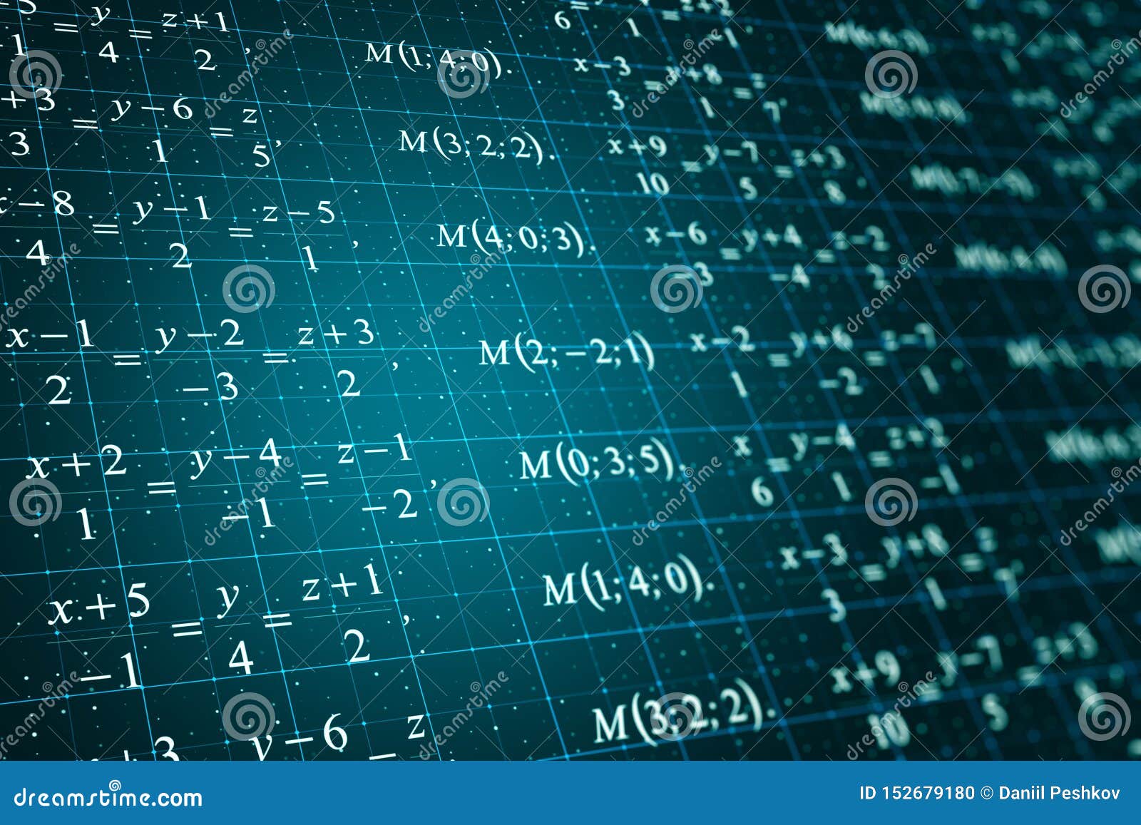 Creative Mathematical Formulas Background Stock Illustration ...