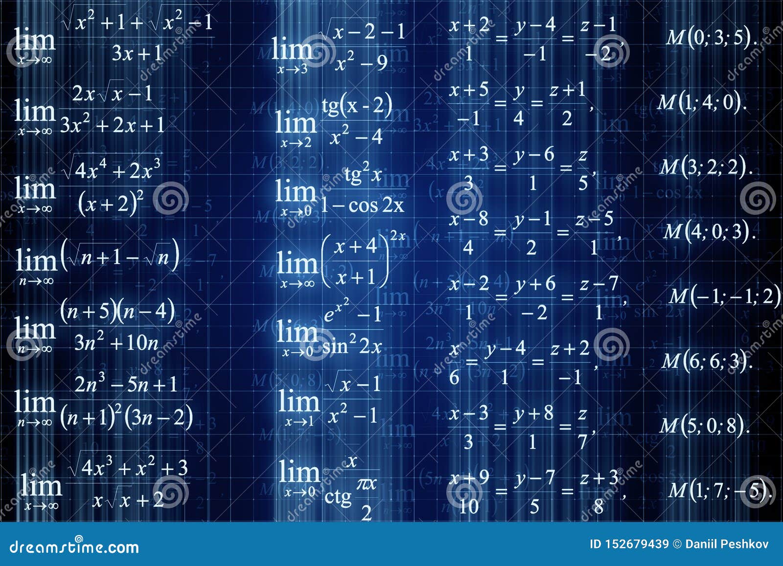Creative Mathematical Formulas Texture Stock Illustration ...
