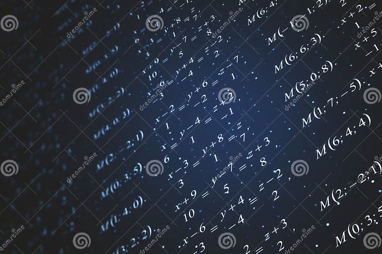 Creative Mathematical Formulas Wallpaper Stock Illustration ...
