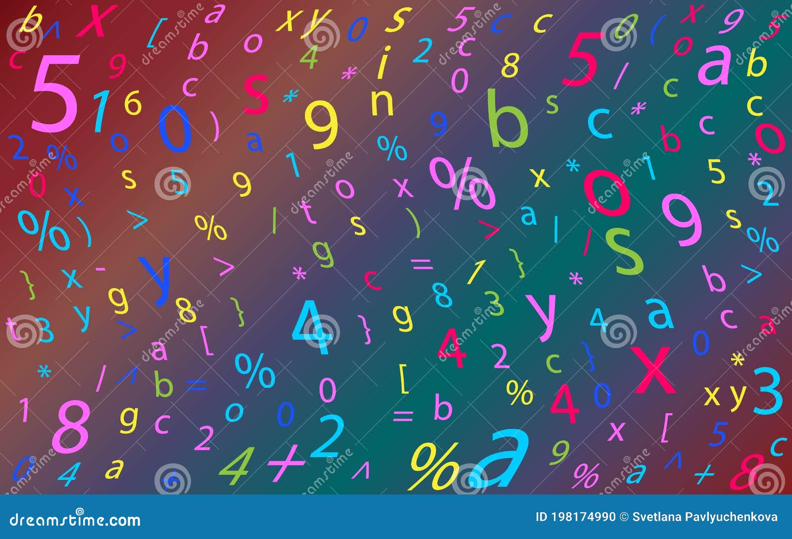 Creative Mathematical Signs of Algebra and Geometry on a Colored ...