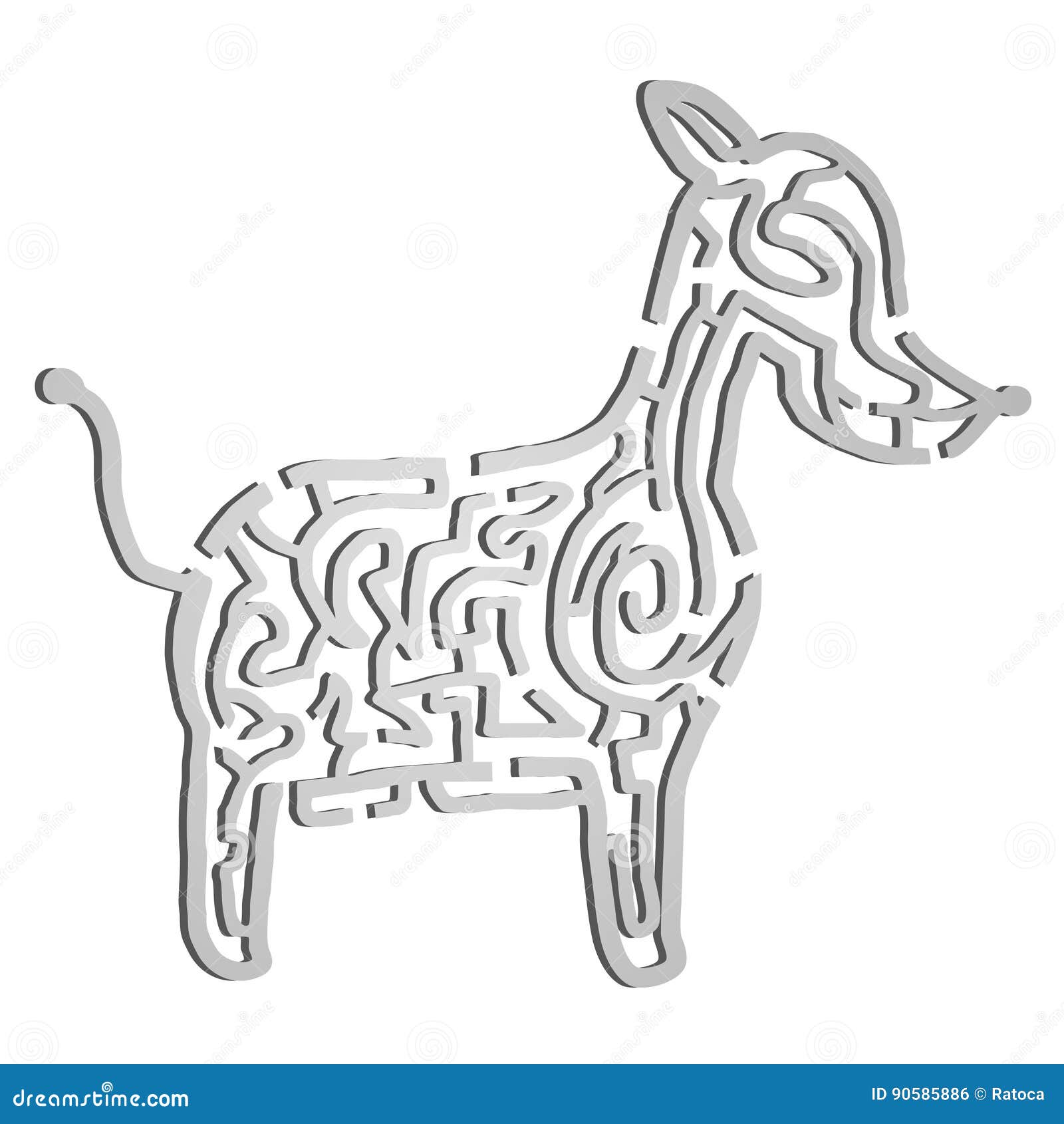 Creative maze stock vector. Illustration of design, choice - 90585886