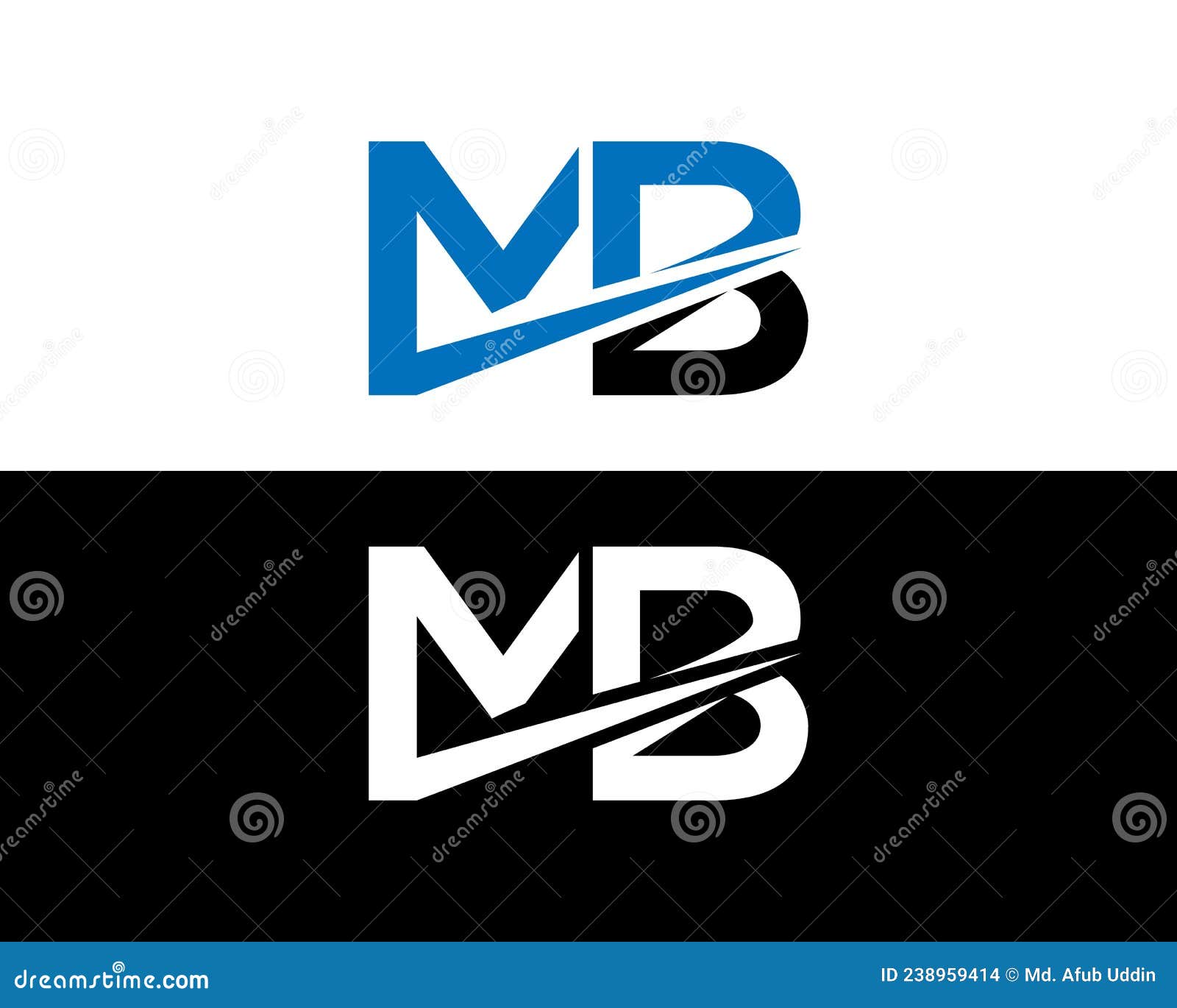 Creative MB Abstract Letters Logo Stock Vector - Illustration of icon ...