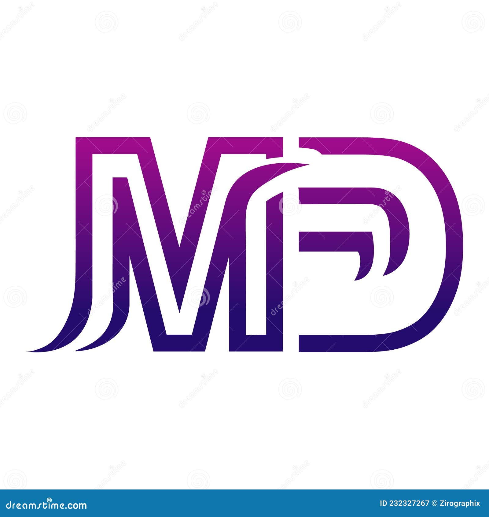 Creative MD Logo Icon Design Stock Vector - Illustration of logo ...
