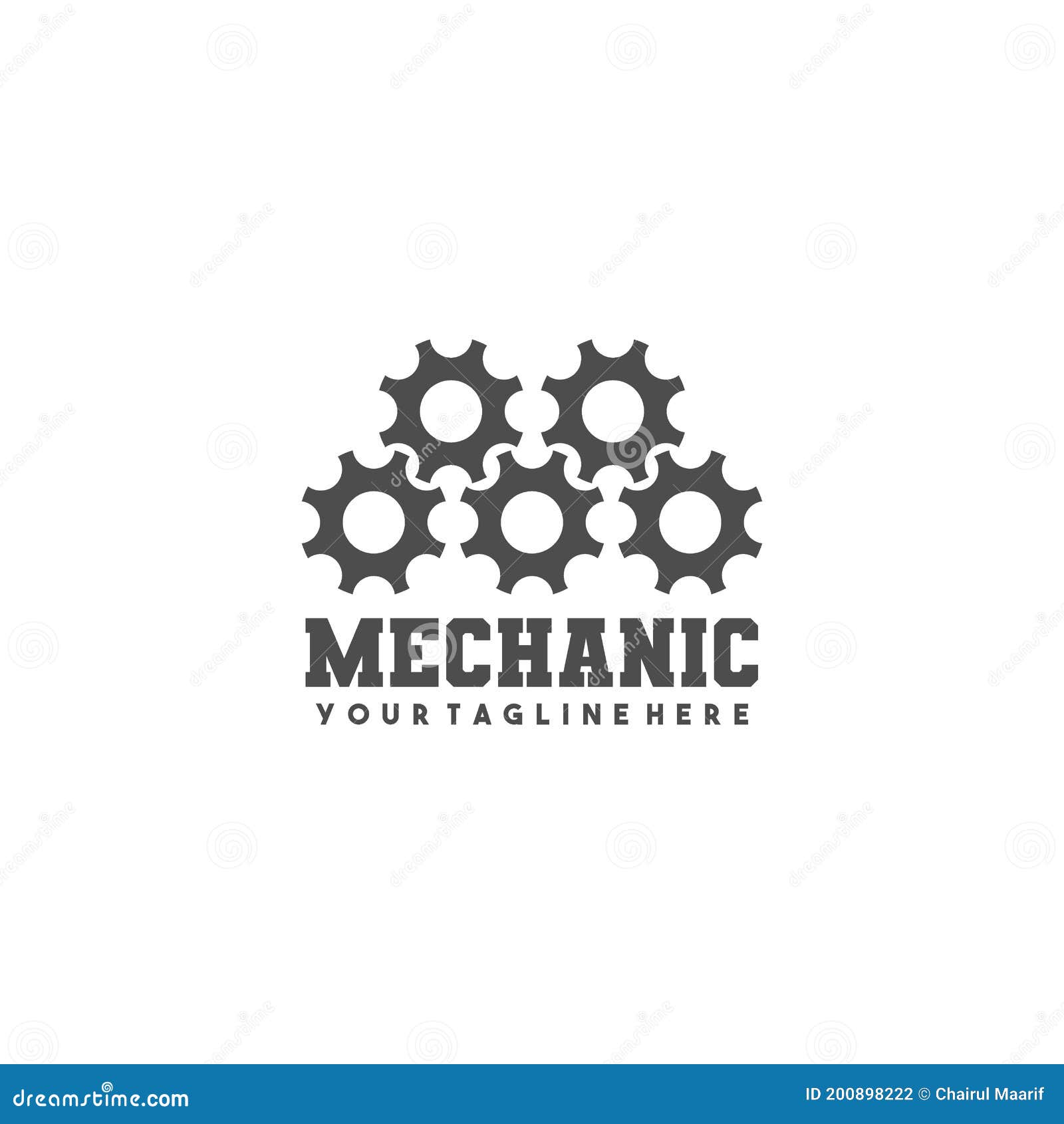 Creative Mechanic Gear Logo Design Stock Illustration - Illustration of ...