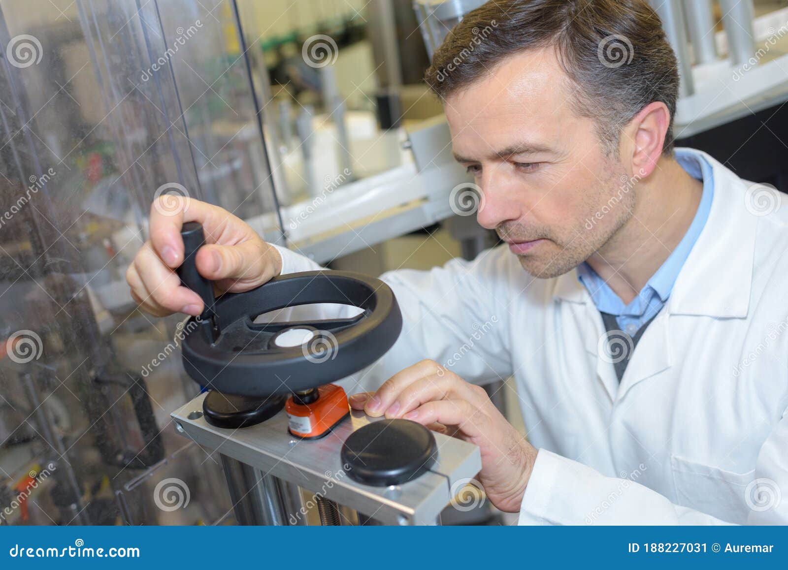 Creative Mechanical Engineer Working on Machines Stock Image - Image of ...