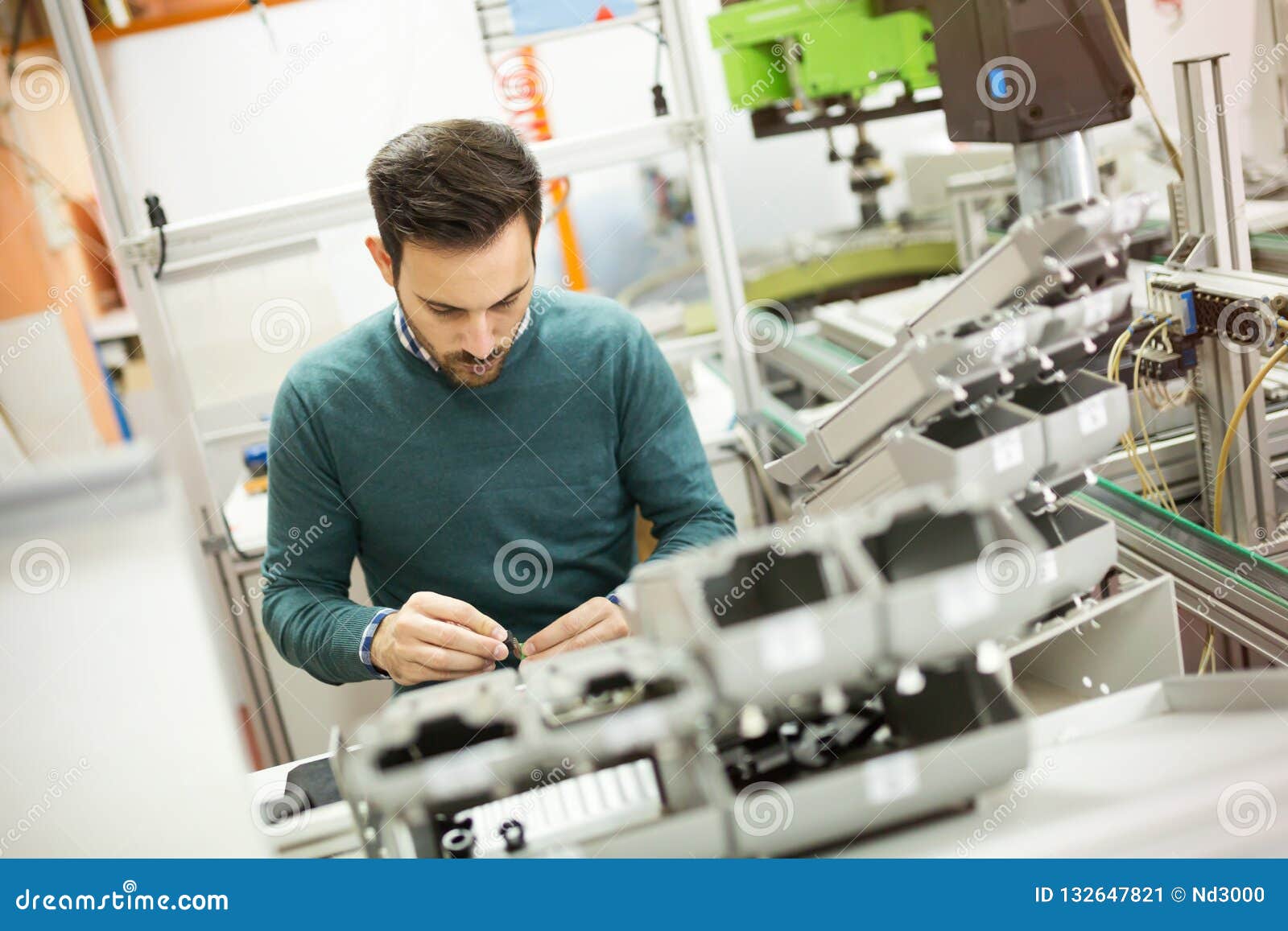 Mechanical Engineer Working on Machines Stock Image - Image of machine ...